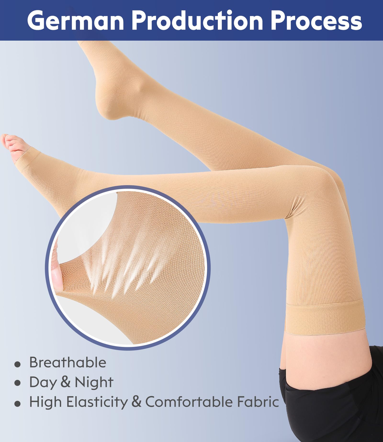 Snapklik.com : Thigh High Compression Stockings Toeless - Unisex ...