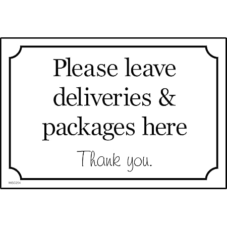 Parcel Box Sign - Metal | Aluminium with Adhesive Backing | Notice for ...