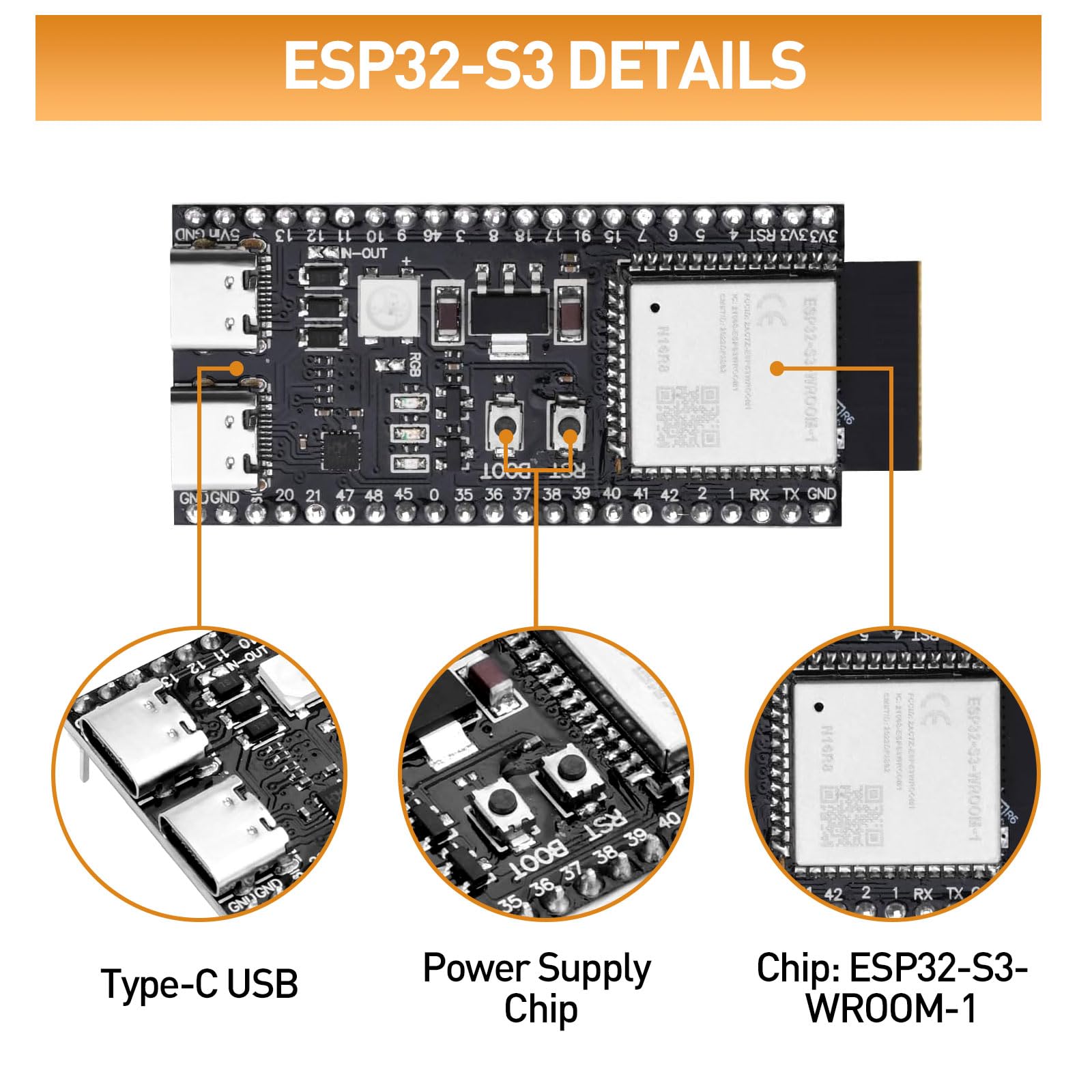 Esp32-s3 Datasheet ESP32/ESP32-S3/ESP32-C3 CORE SCHEDA Di Sviluppo ESP32-S3-DevKitC-1 ESP32 EUR ...