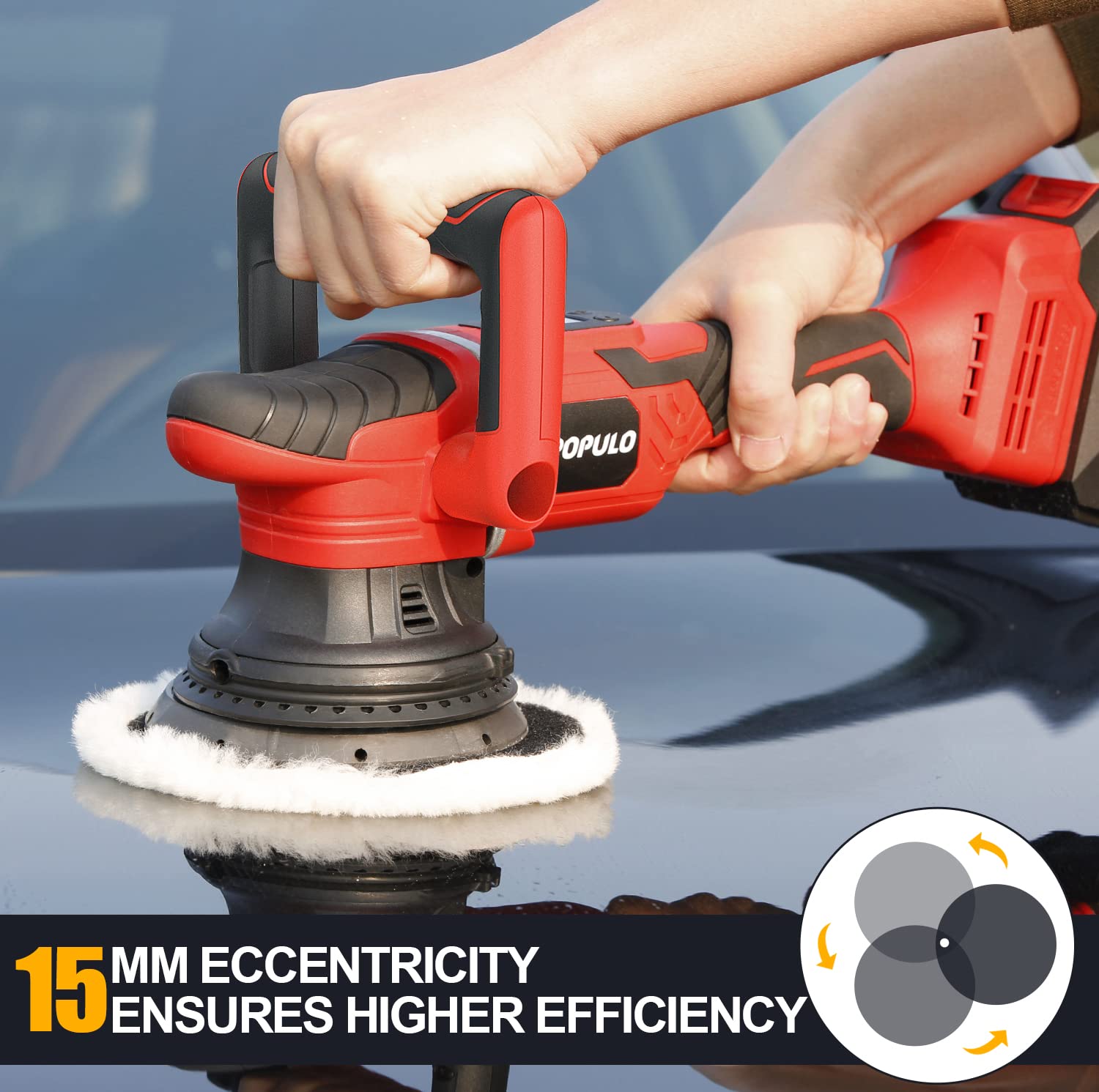 Snapklik.com : POPULO 20V Cordless Polisher Kit