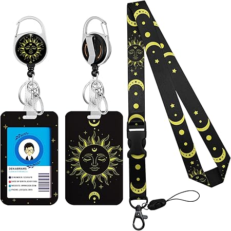 Amazon.com: Juanooo ID Badge Holder with Lanyard & Retractable Badge ...