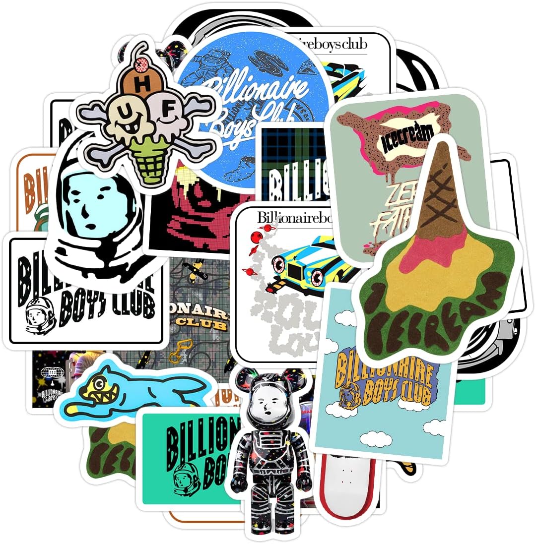 Amazon.com: 20 Pcs Stickers Pack Billionaire Colorful Boys Waterproof ...