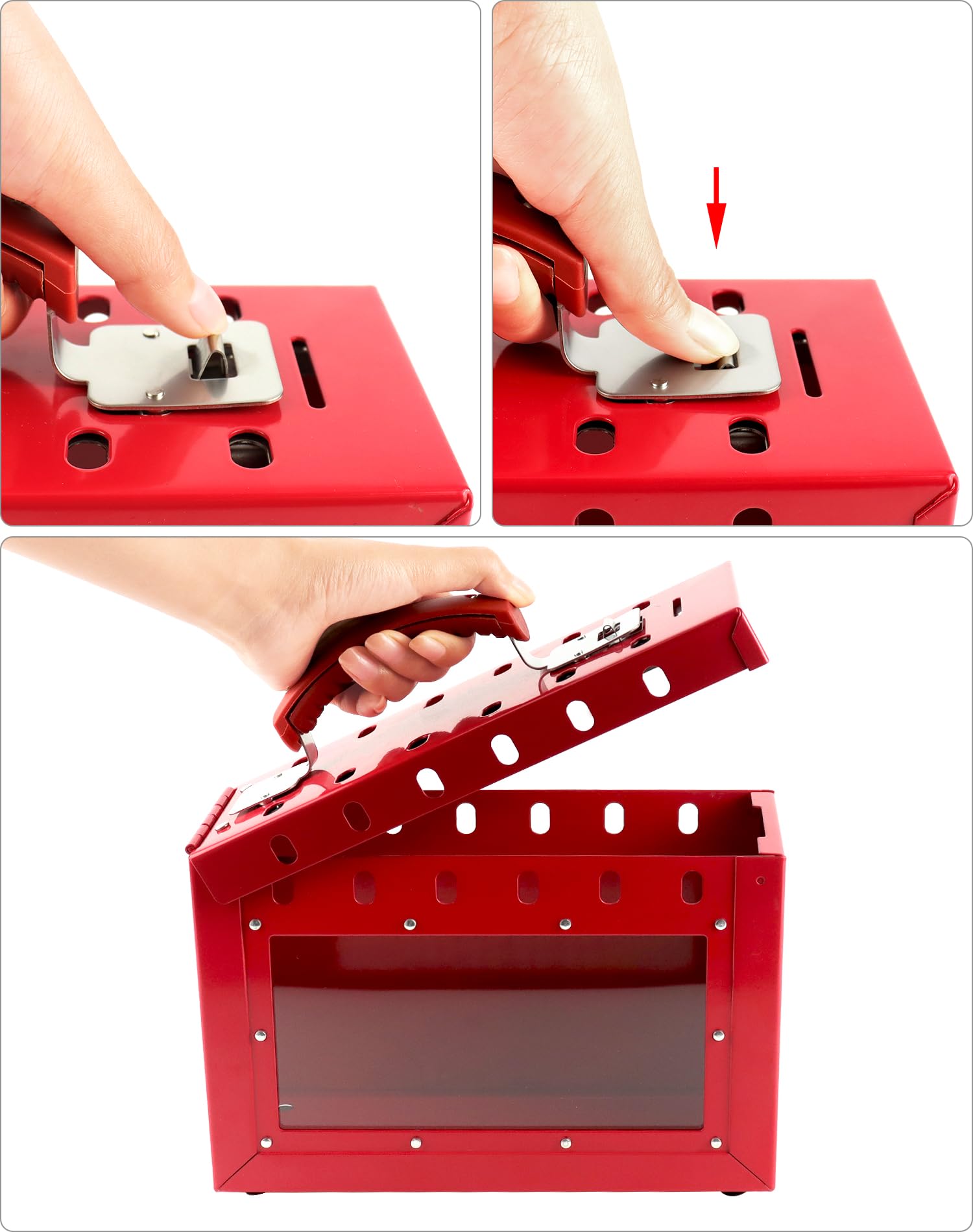 Loto Group Box LOTOB10C Lockout Tagout Board 10 Padlock Capacity ...