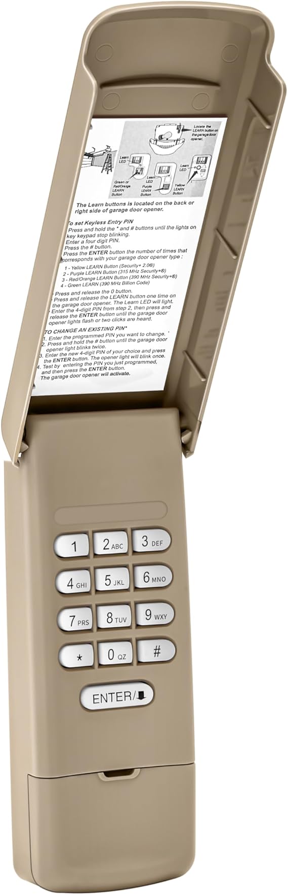 LiftMaster 878Max 877LM Wireless Universal Garage Door Opener Keypad, 3 ...