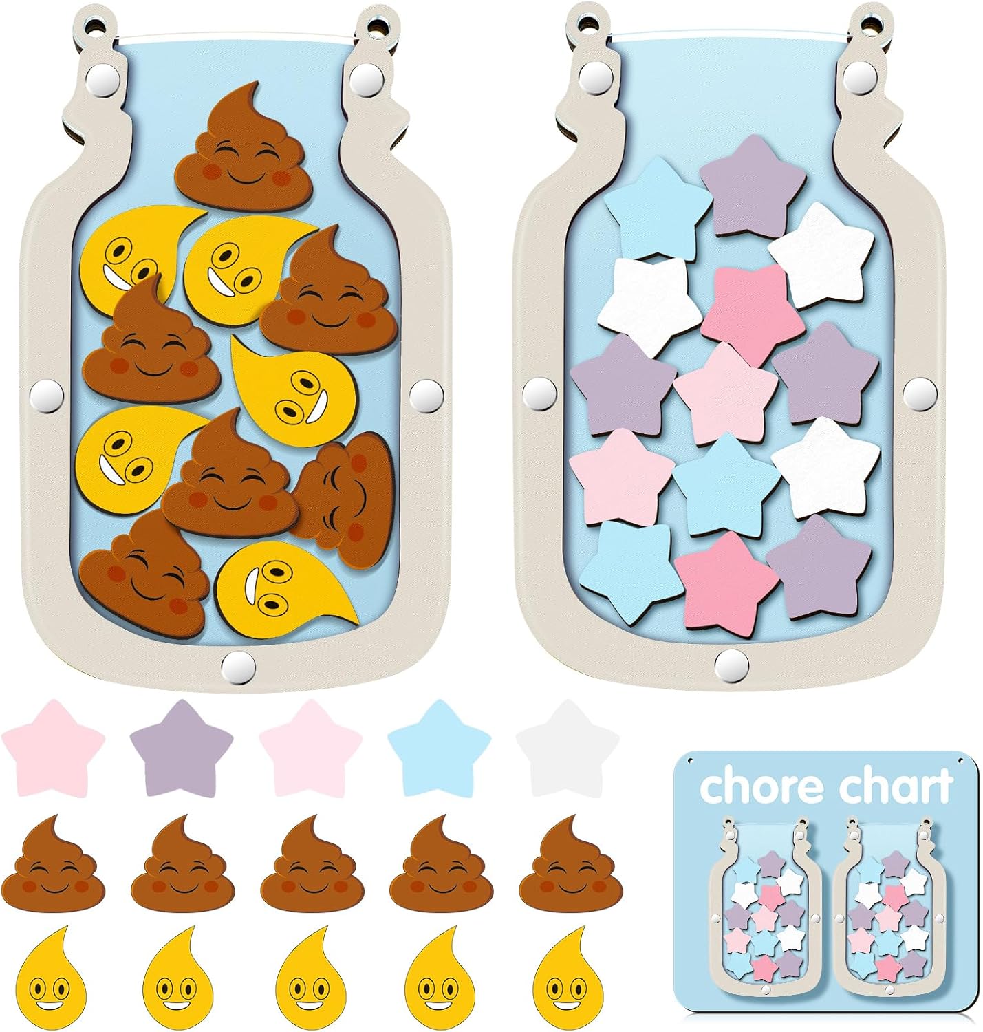 Amazon.com: Sintuff Star Reward Jar for Kids Toddlers Potty Training ...