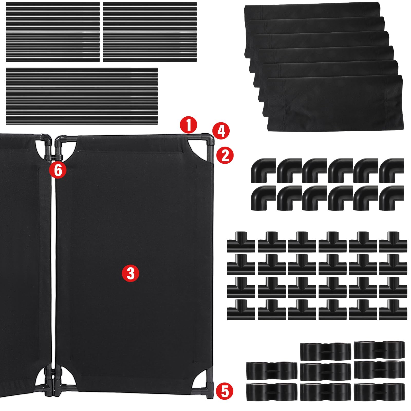 Snapklik.com : 12 Panels Safety Barricade 5.8FT Caution Sign PVC Frame ...