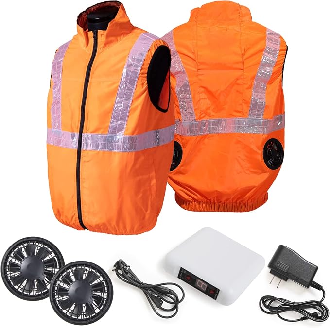 Amazon.co.jp: Work Clothes Vest with Fan, Safe Japanese Company, Fan ...