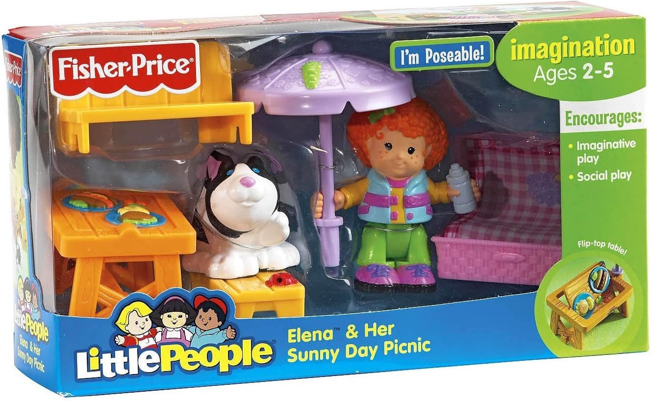 Amazon.com: Fisher Price Little People Elena and Her Sunny Day Picnic ...
