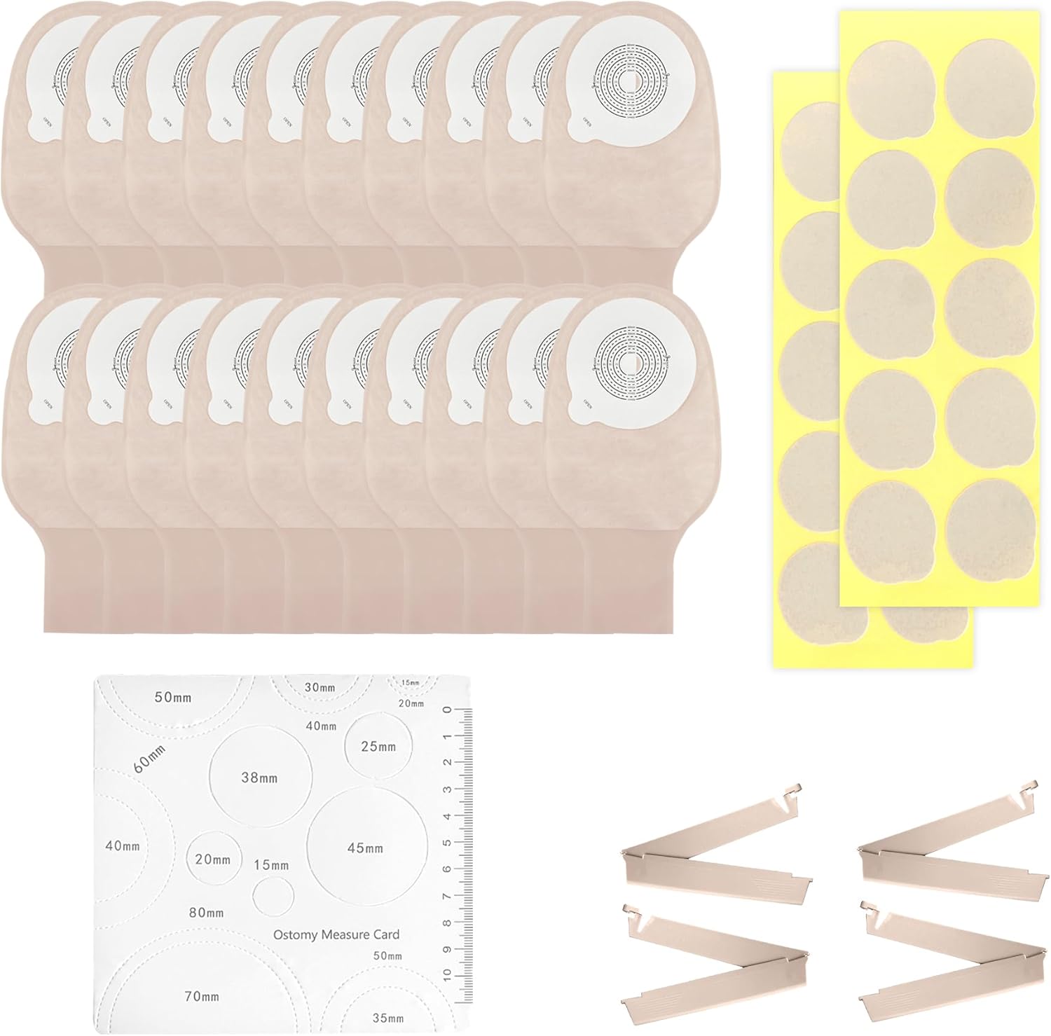 Amazon.com: 20 PCS Colostomy Bags, Ostomy Supplies, One-Piece Drainable ...