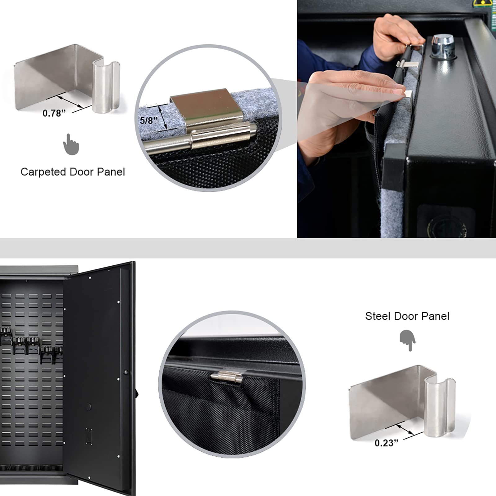Snapklik.com : RAYMACE Gun Safe Door Panel Organizer 16.5W47H
