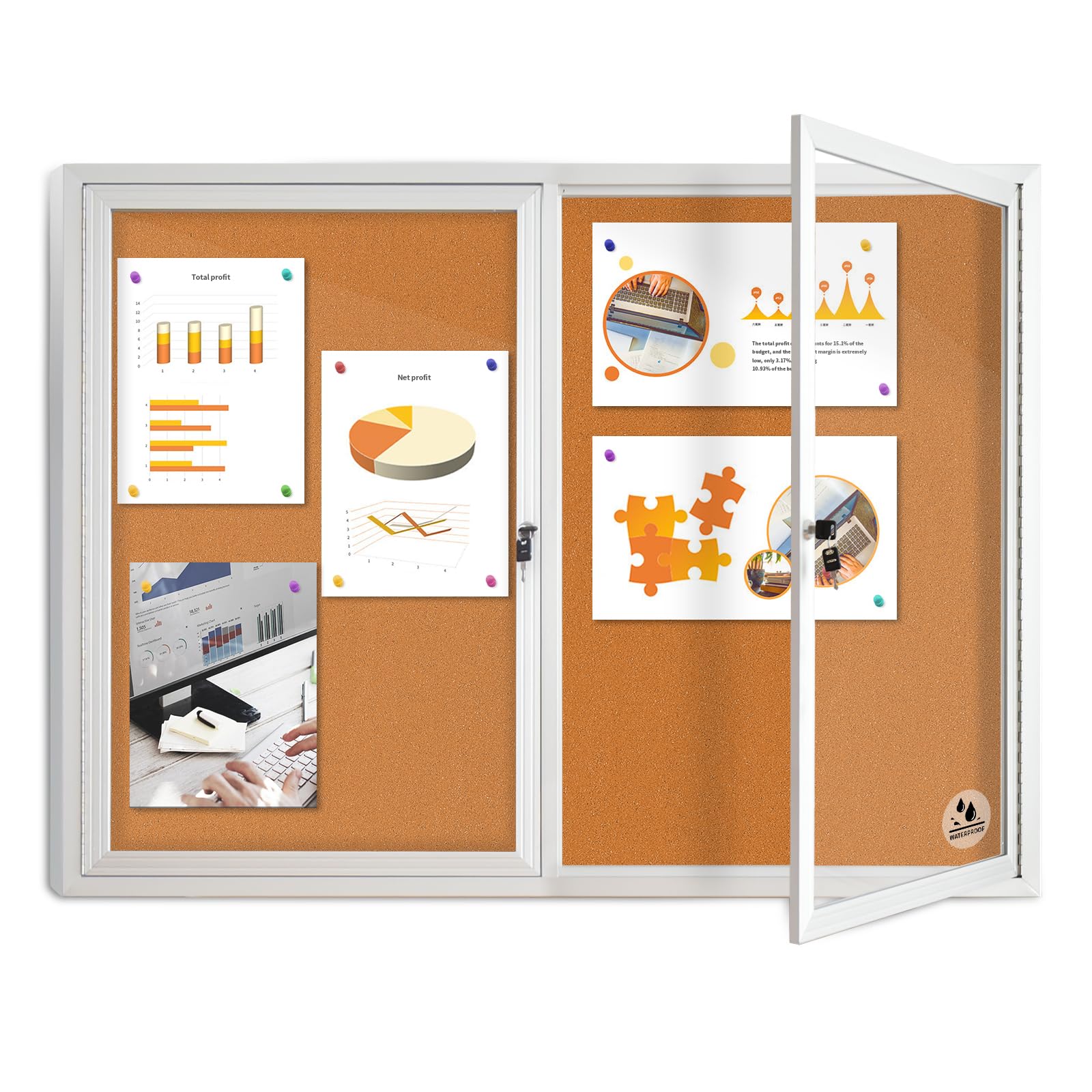 Outdoor Weatherproof Enclosed Fabric Bulletin Board,Noticeboard Case ...