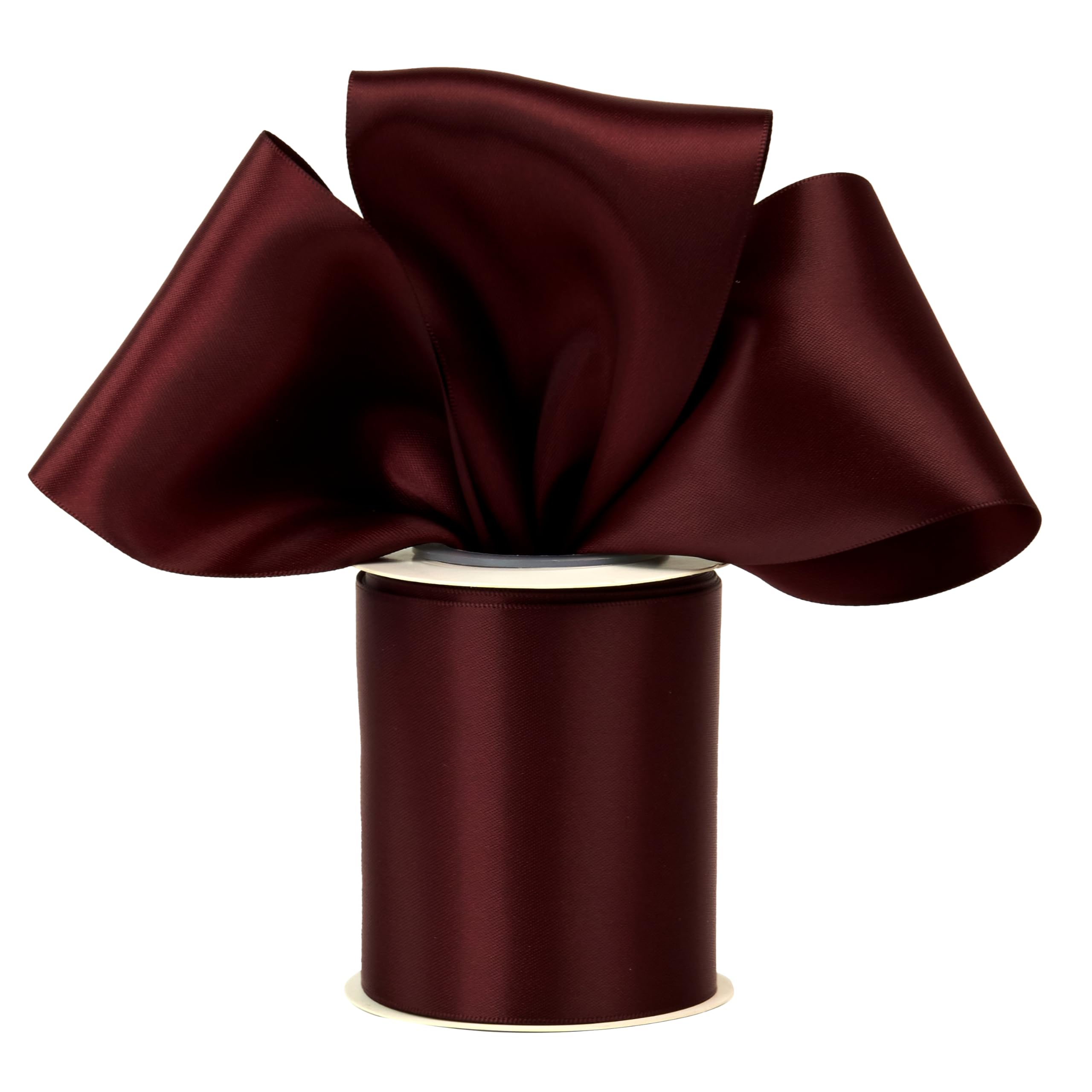 Amazon.com: DINDOSAL Burgundy Ribbon 3 Inch Double Faced Satin Ribbon ...