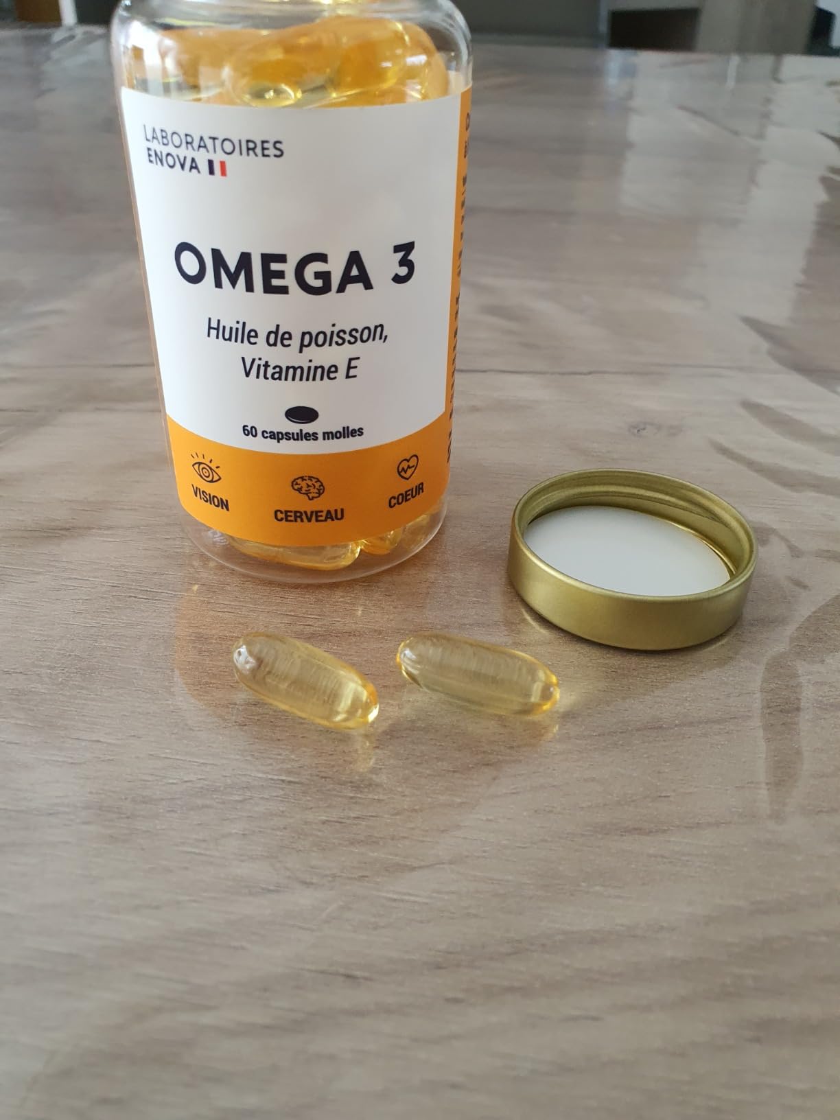 OMEGA 3 | Huile de poisson Ultra concentrée + Vitamine E | Riche en ...