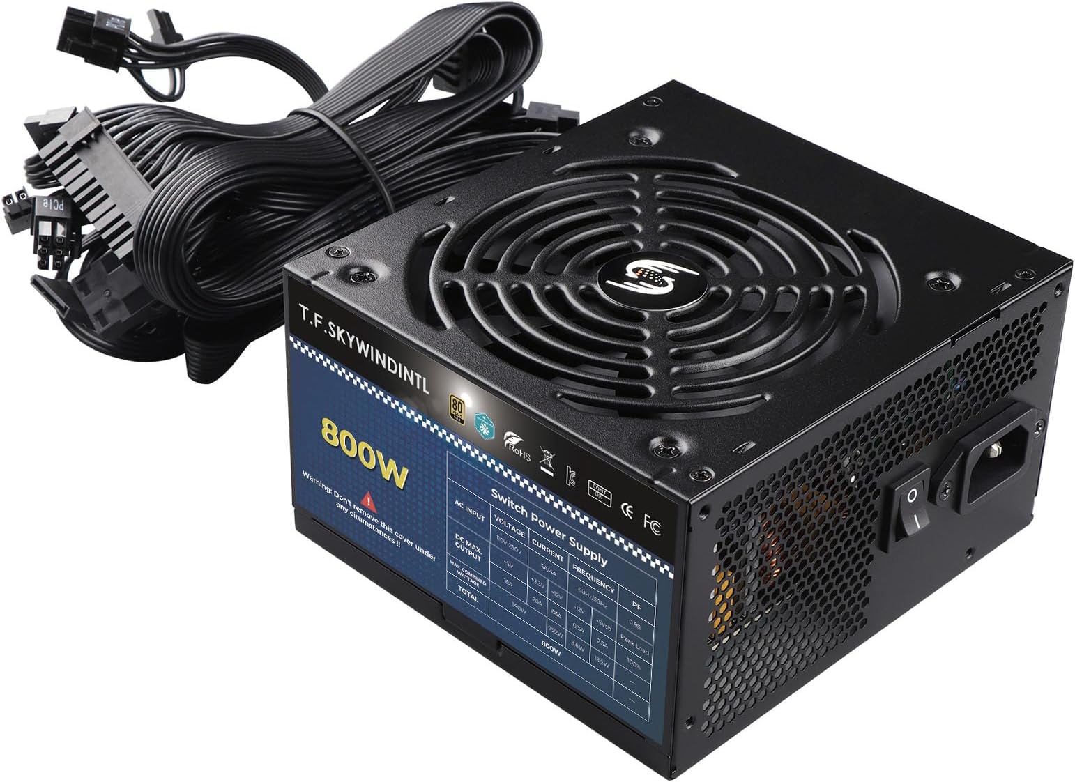 Amazon.com: 800W Power Supply 80 Plus Gold PSU Standard ATX Computer ...