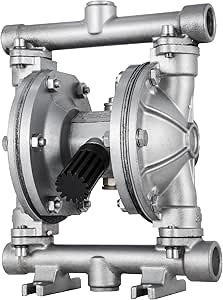 VEVOR Air-Operated Double Diaphragm Pump 1 inch Inlet Outlet Aluminum 35 GPM Max 120PSI for ...