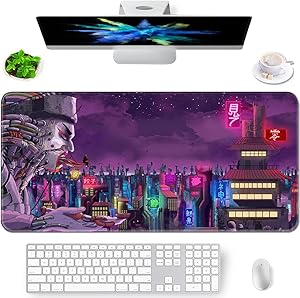 Amazon.com : YLKBZSG Large Anime Gaming Mouse pad，Japanese Street Desk ...