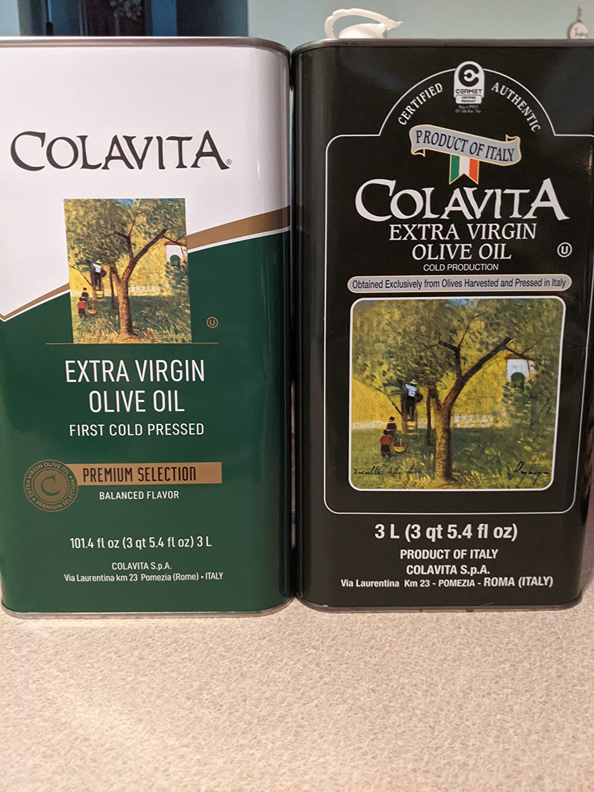 Amazon.com : Colavita Extra Virgin Olive Oil in Tin, 3L Tin : Grocery ...