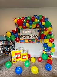 Amazon.com: Golray 112pcs Building Block Birthday Party Decorations for ...