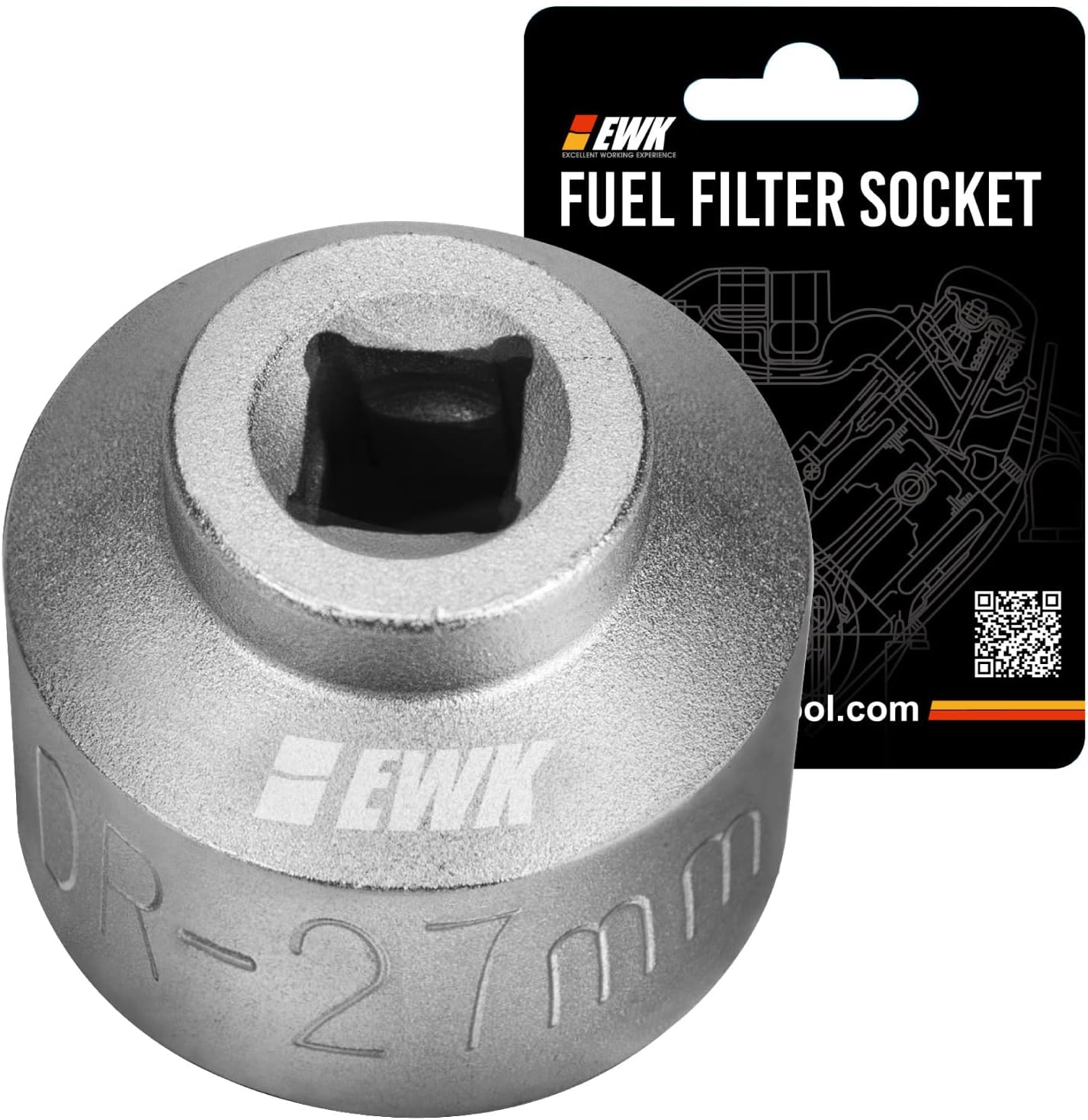 Amazon.com: EWK 27mm Low Profile Oil Filter Socket, Fuel Filter Cap ...