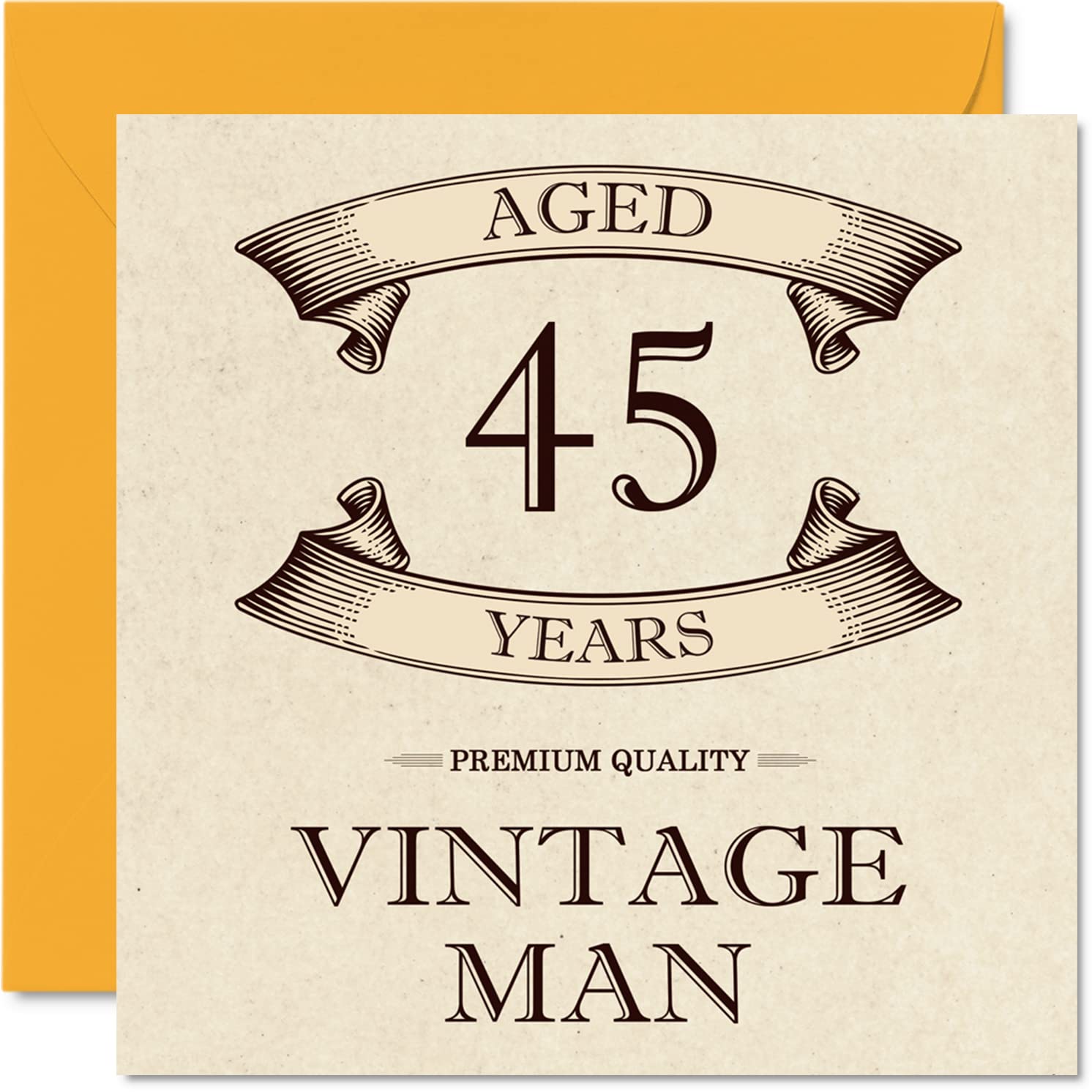 Amazon.com : Stuff4 Vintage 45th Birthday Cards for Men - Aged 45 Years ...