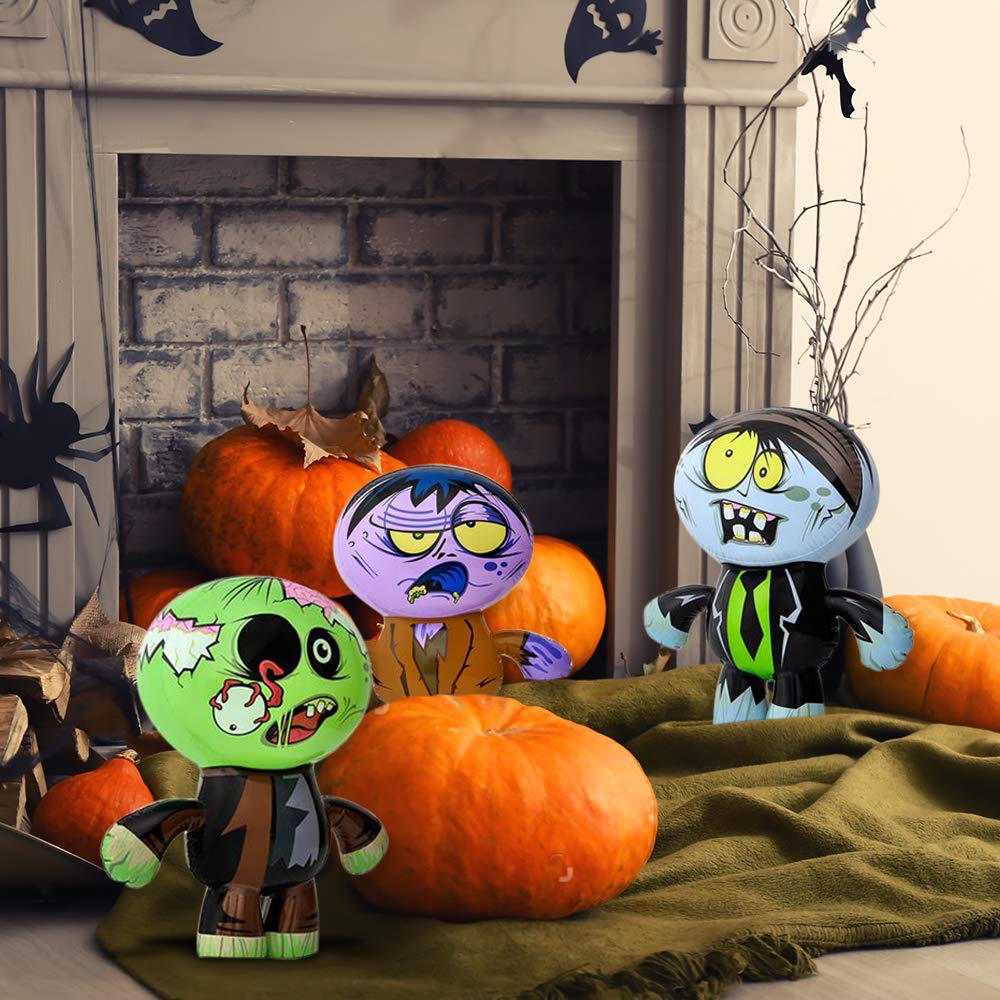 Amazon.com: ArtCreativity Zombie Bunch Inflates, Set of 3, 24 Inch Blow ...