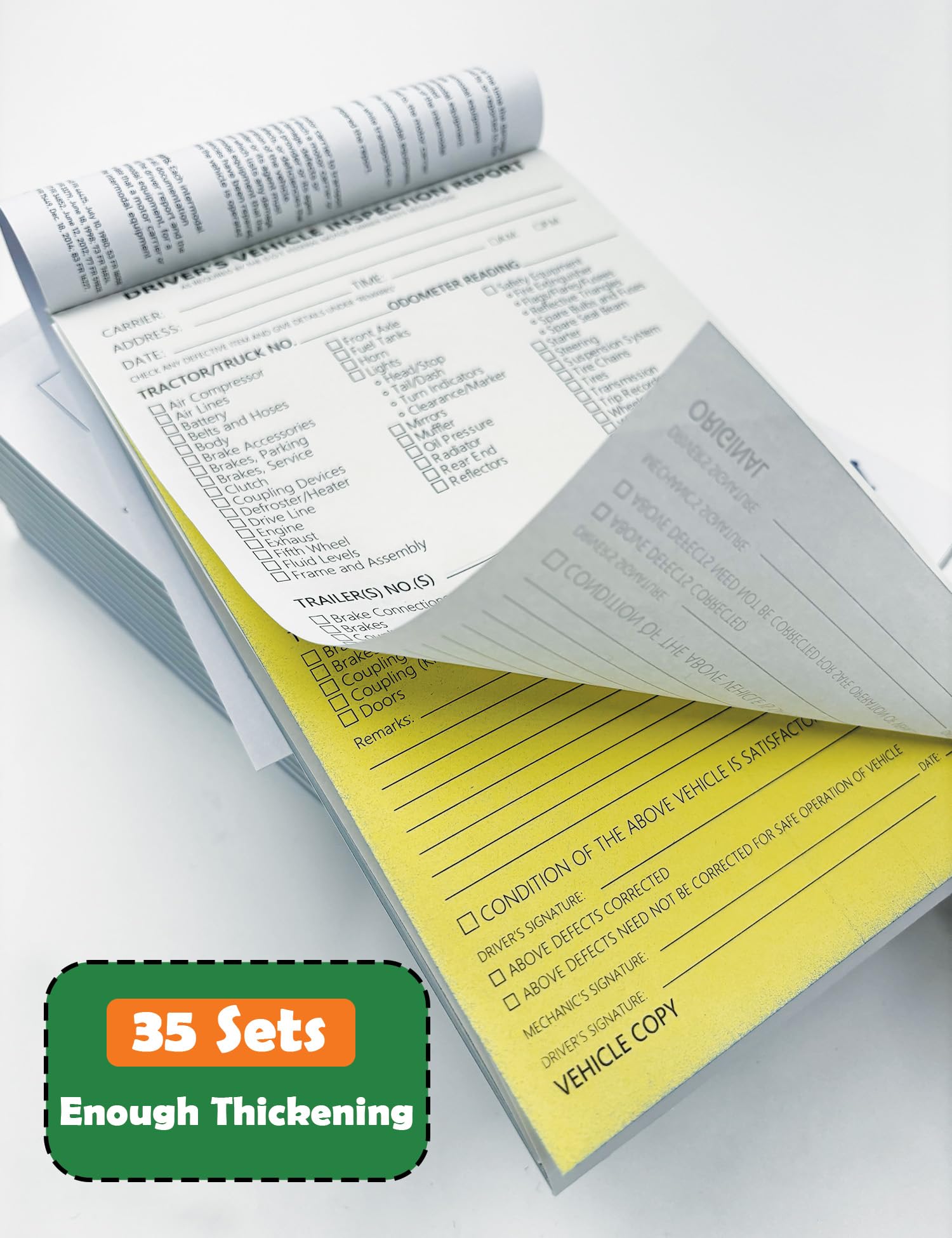 Truck Driver Log Book Driver's Vehicle Inspection Report Books - 10 ...