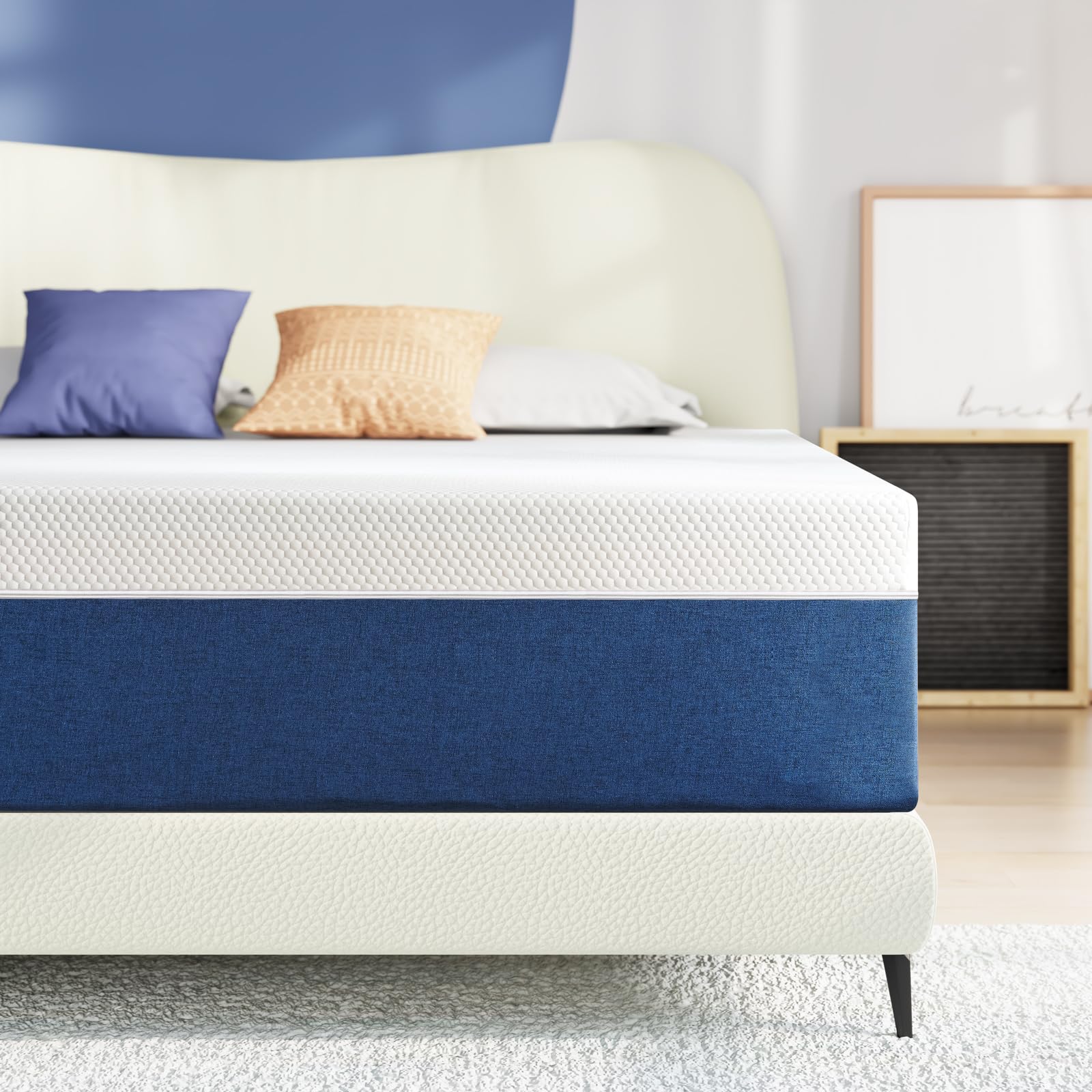 Queen Mattress, 10 Inch Memorys Foams Mattress Cooling Gel Memorys Foam ...