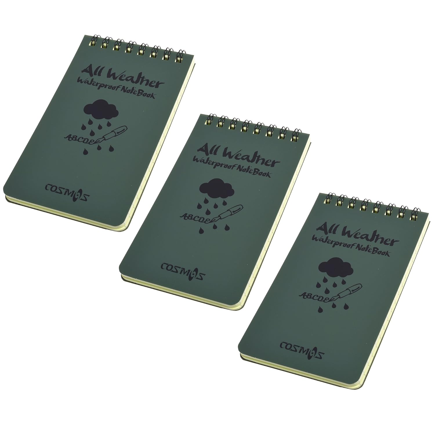 Cosmos ® Pack of 3 Army Green Tactical All-weather Waterproof Pocket ...