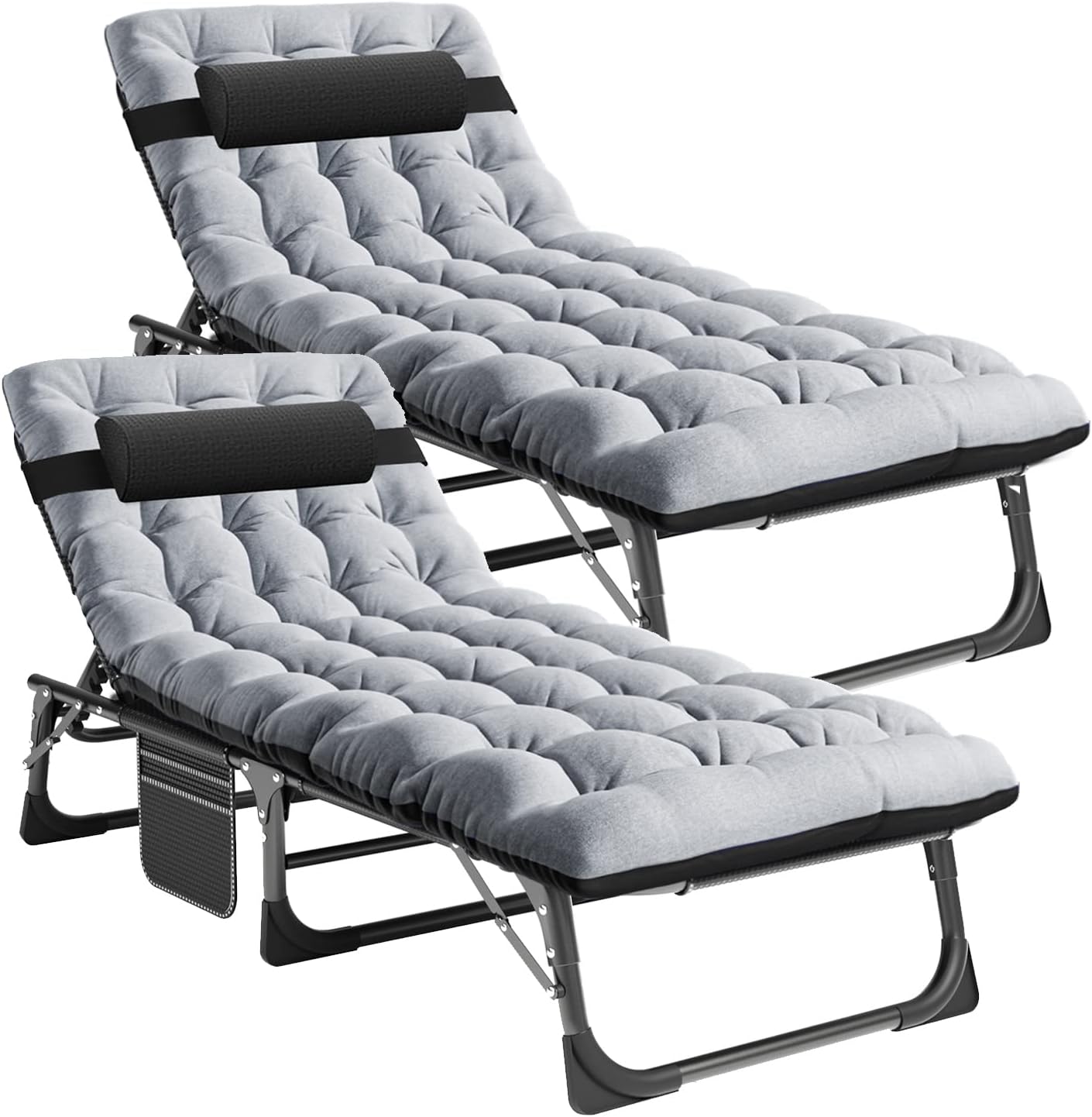 Amazon.com: DoCred Folding Camping Cots for Adults, 2 Pack Heavy Duty ...