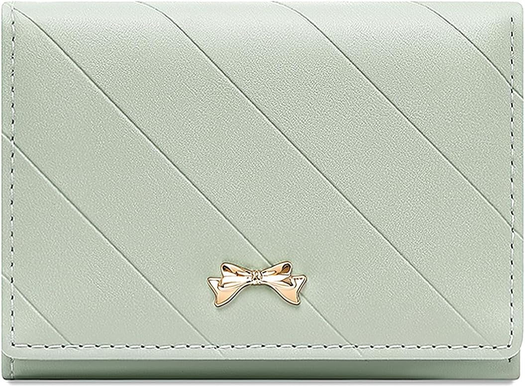 MEISEY Bow Cute Aesthetic Wallet, Mini Rabbit Women's Trifold Wallet ...