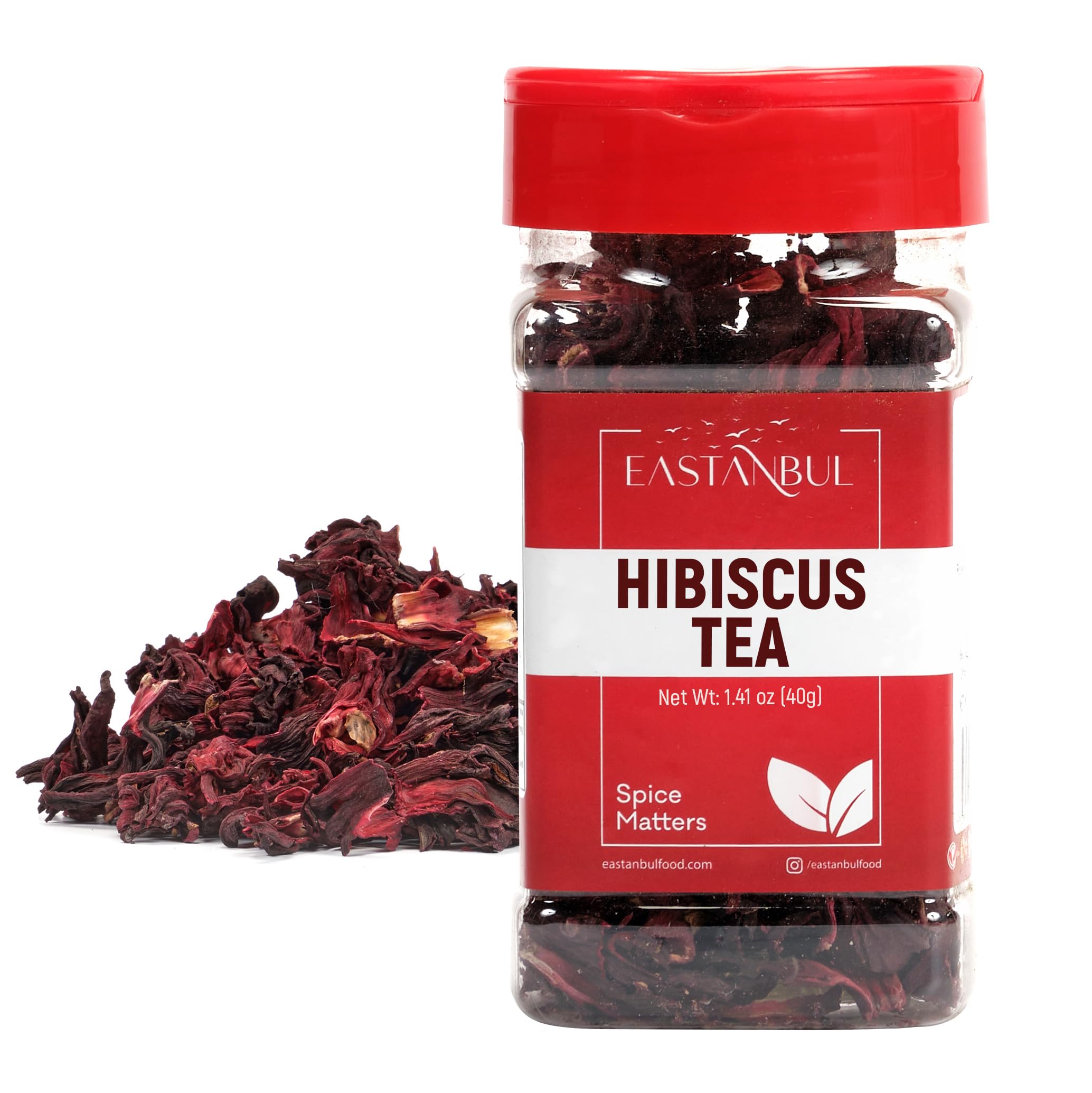 Amazon.com : Eastanbul Hibiscus Tea, 1.41oz, Mediterranean Hibiscus ...