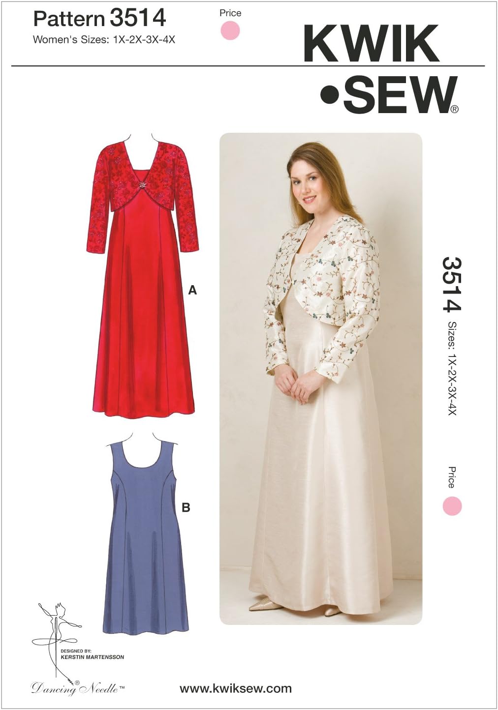 Amazon.com: KWIK-SEW PATTERNS Kwik Sew K3514 Dresses and Jacket Sewing ...