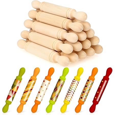 Amazon.com: 20 Pieces Mini Rolling Pin for Crafts 5.5 Inches Long ...