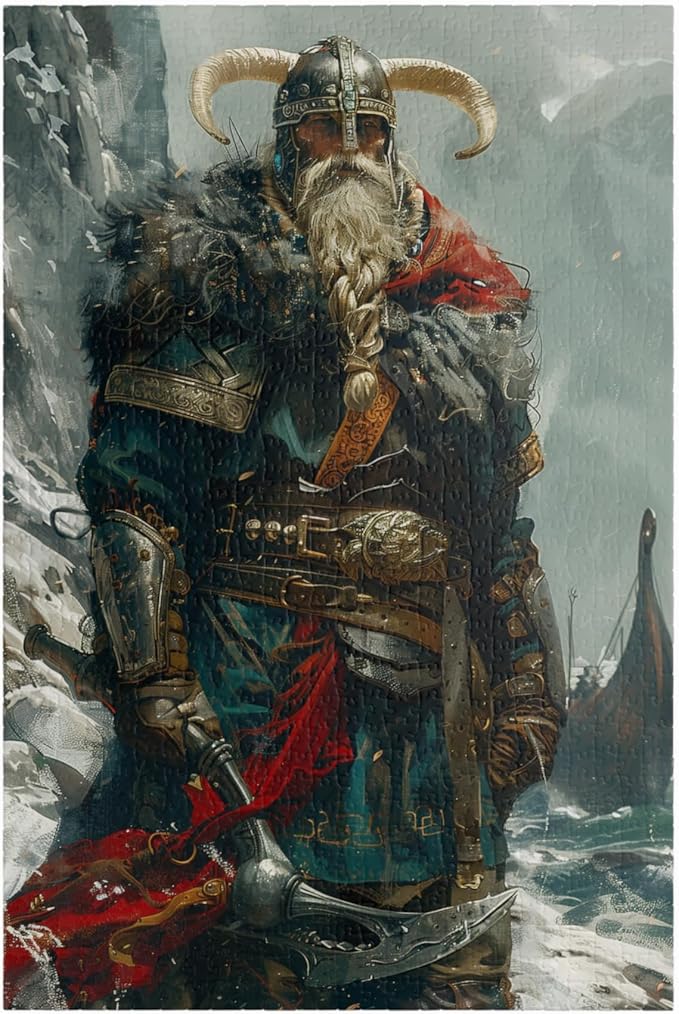 Amazon.com: Viking Combat - 1014-Piece Jigsaw Puzzle | Over 1000 Pieces ...