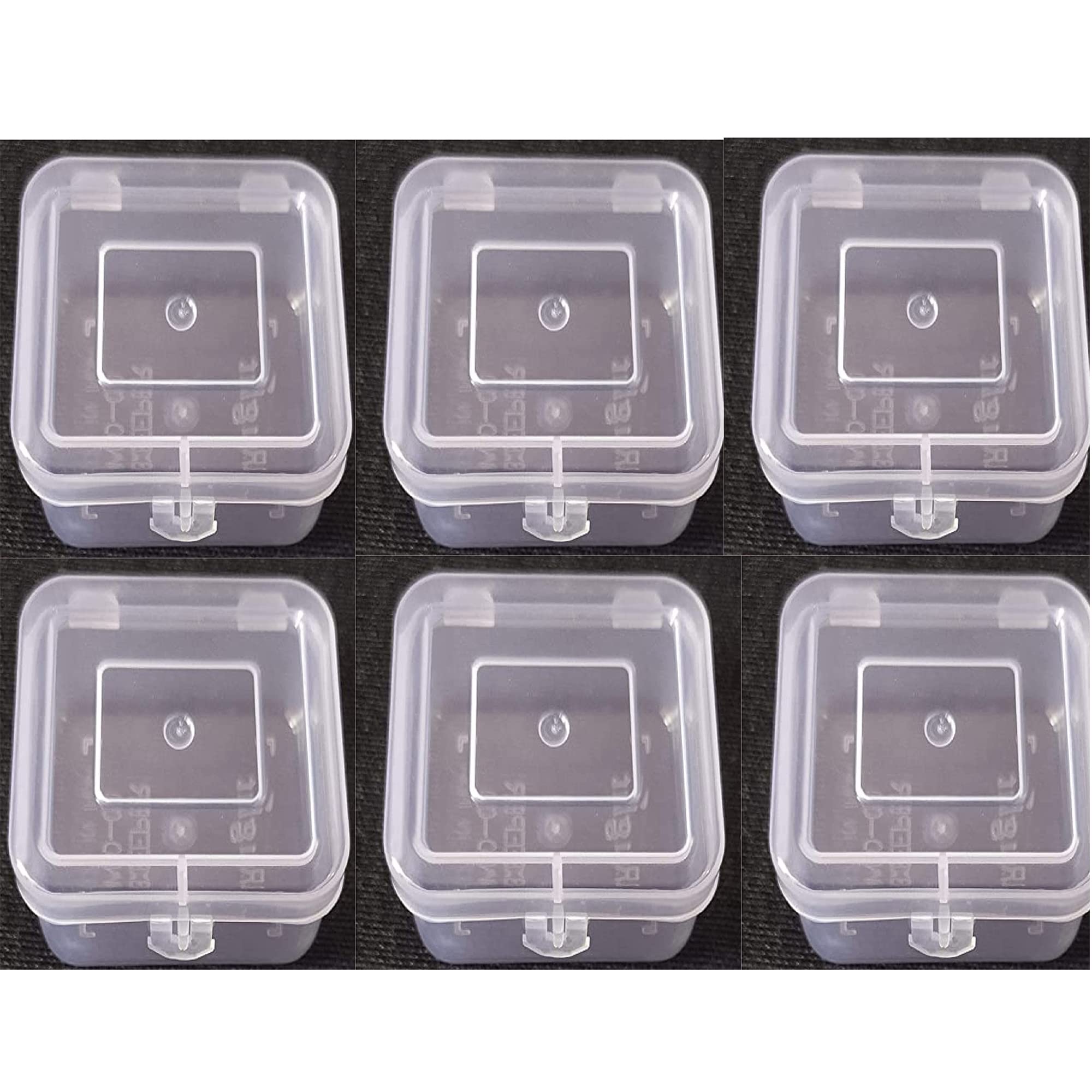 NAVMAV Clear Transparent Plastic Storage Box Organizer Rectangle Small ...