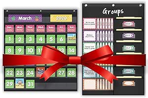 Amazon.com: Calendar Pocket Chart Set & Group Pocket Chart Set : Office ...