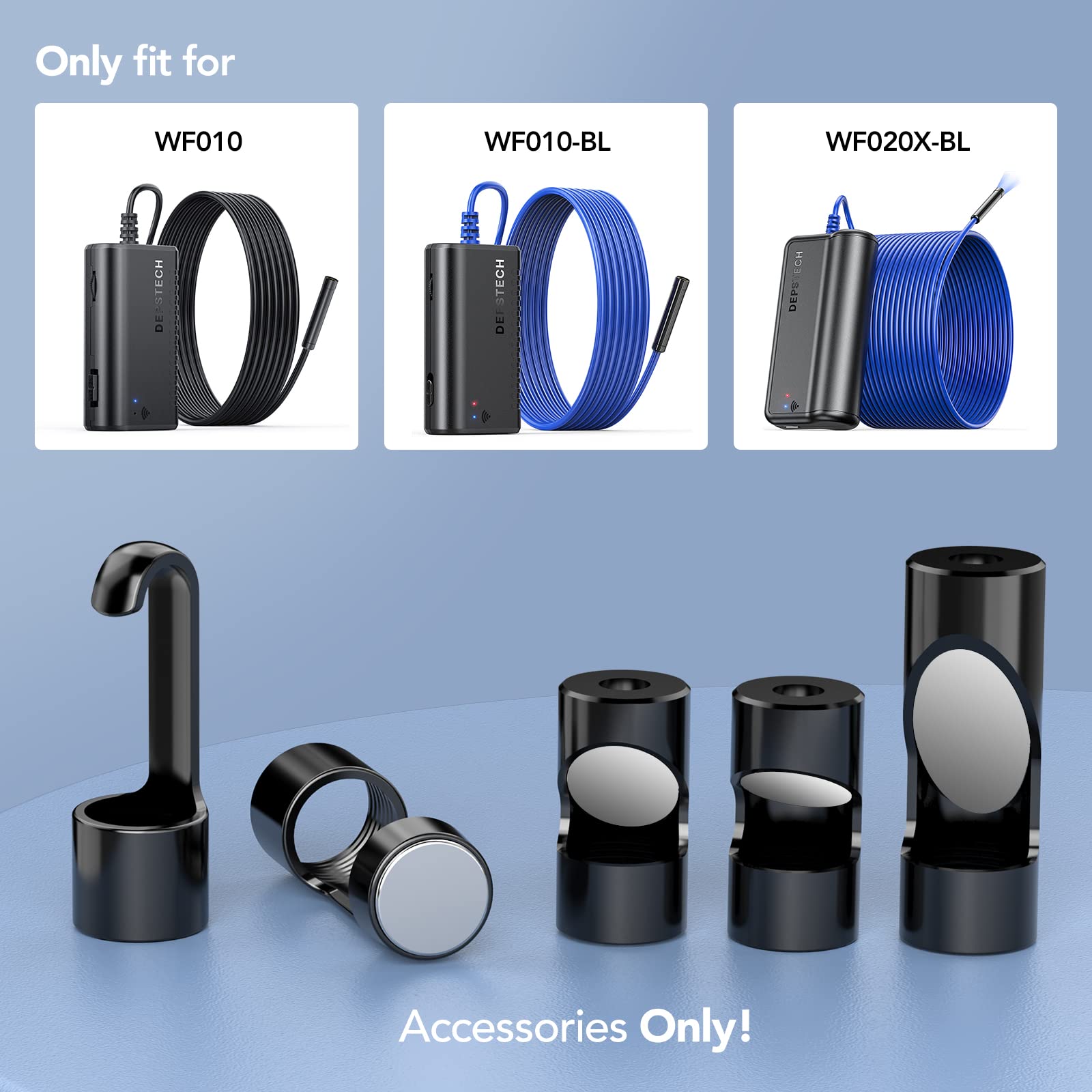 Snapklik.com : DEPSTECH Wireless Endoscope Hook Magnet Side View Mirror Set