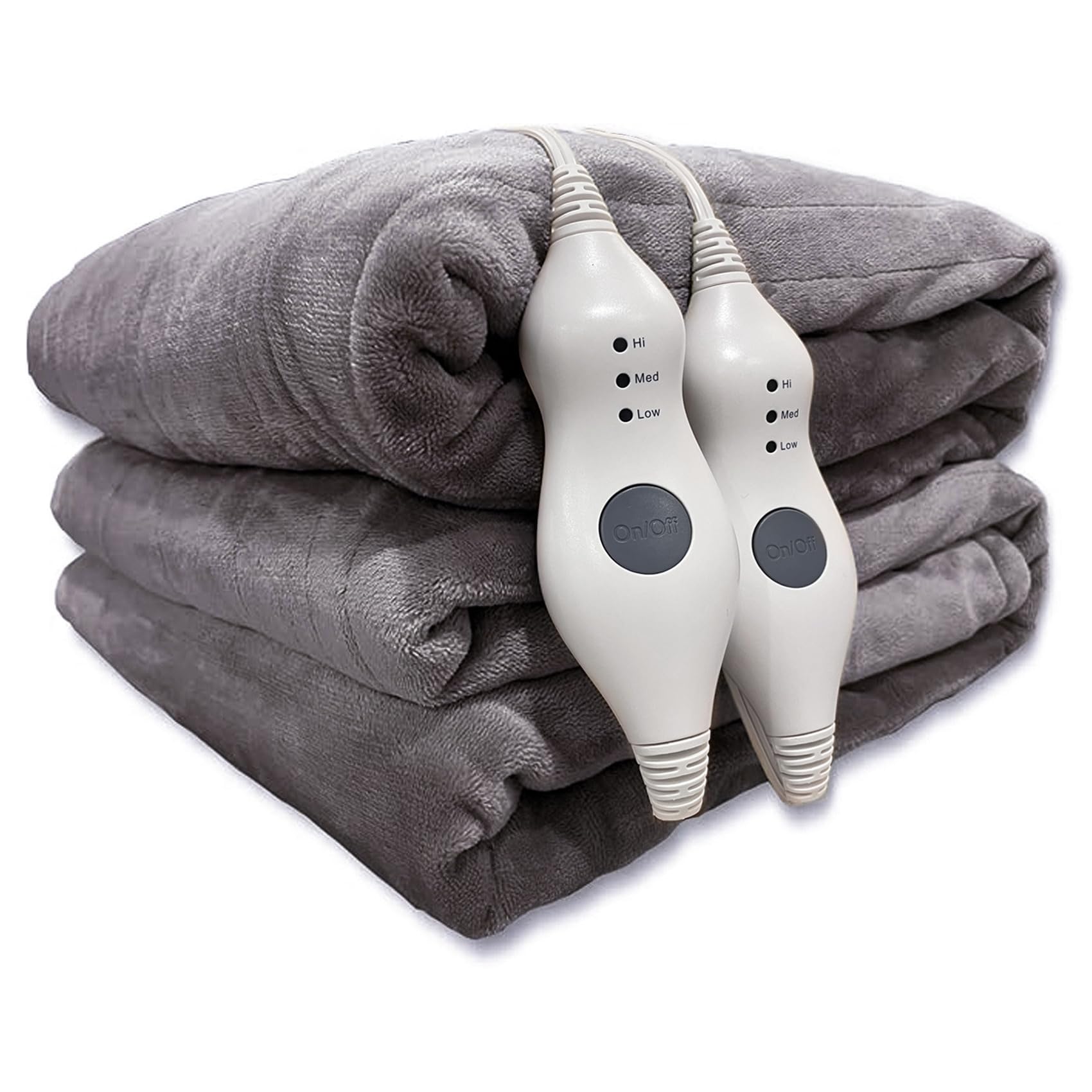 Amazon.com: Tefici Heated Blanket Queen Size with Dual Control，Soft ...