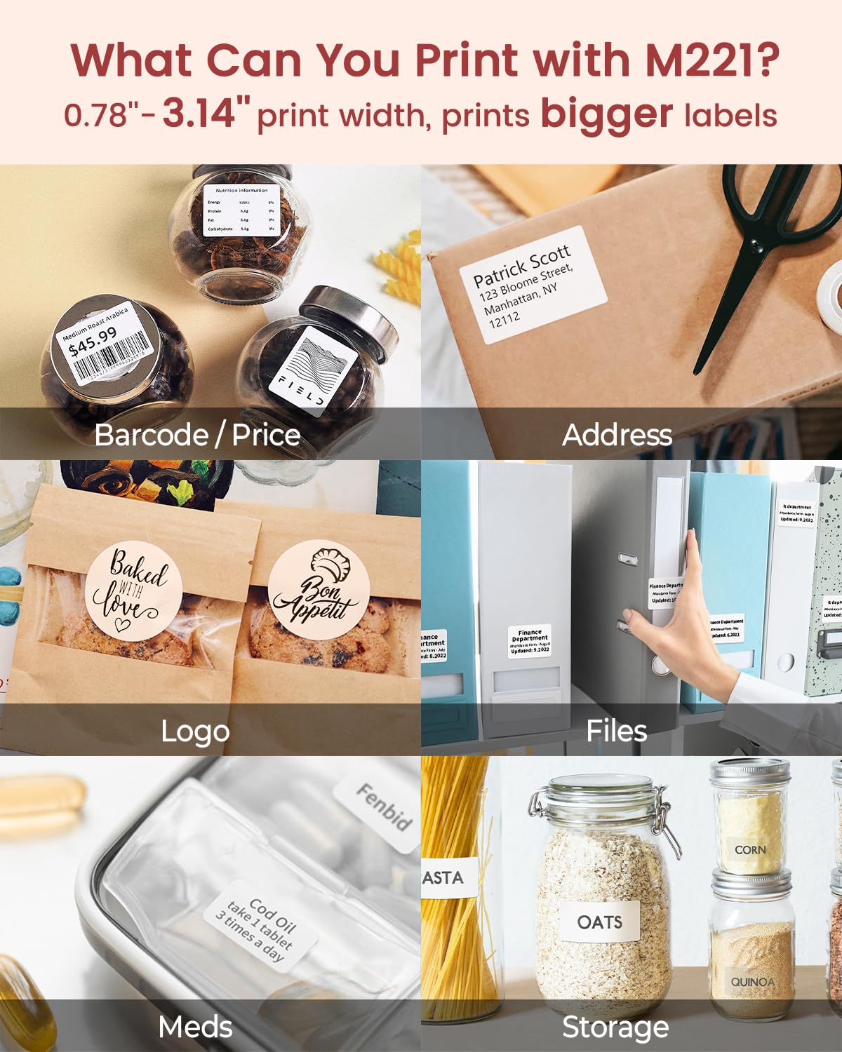 Snapklik.com : Phomemo New M221 Label Printer, Flagship 3 Bluetooth ...