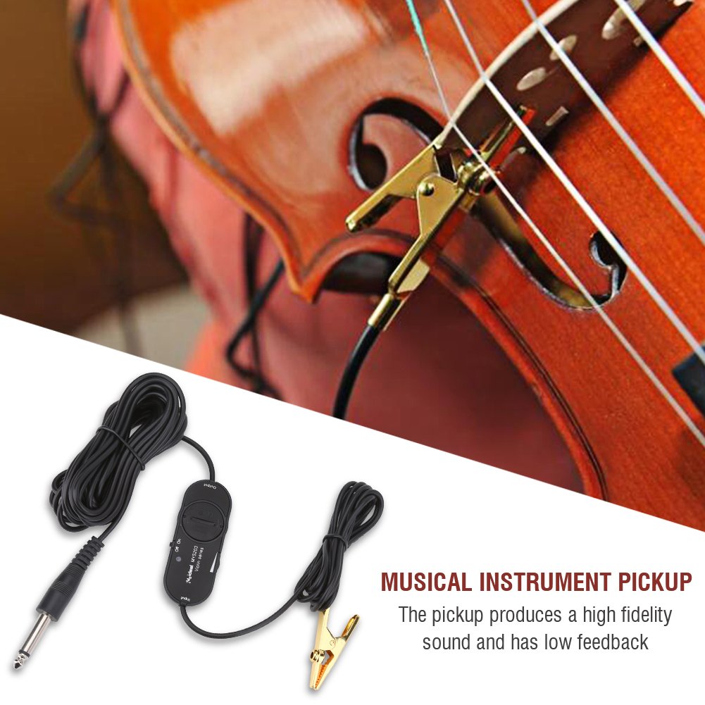 Dilwe Violin Pick Up Professional MIC Violin Pickups Adjustable Volume ...