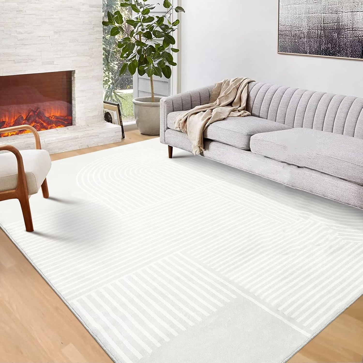 Amazon.com: FairOnly Area Rugs 8x10 Washable Rug Modern Abstract Rugs ...