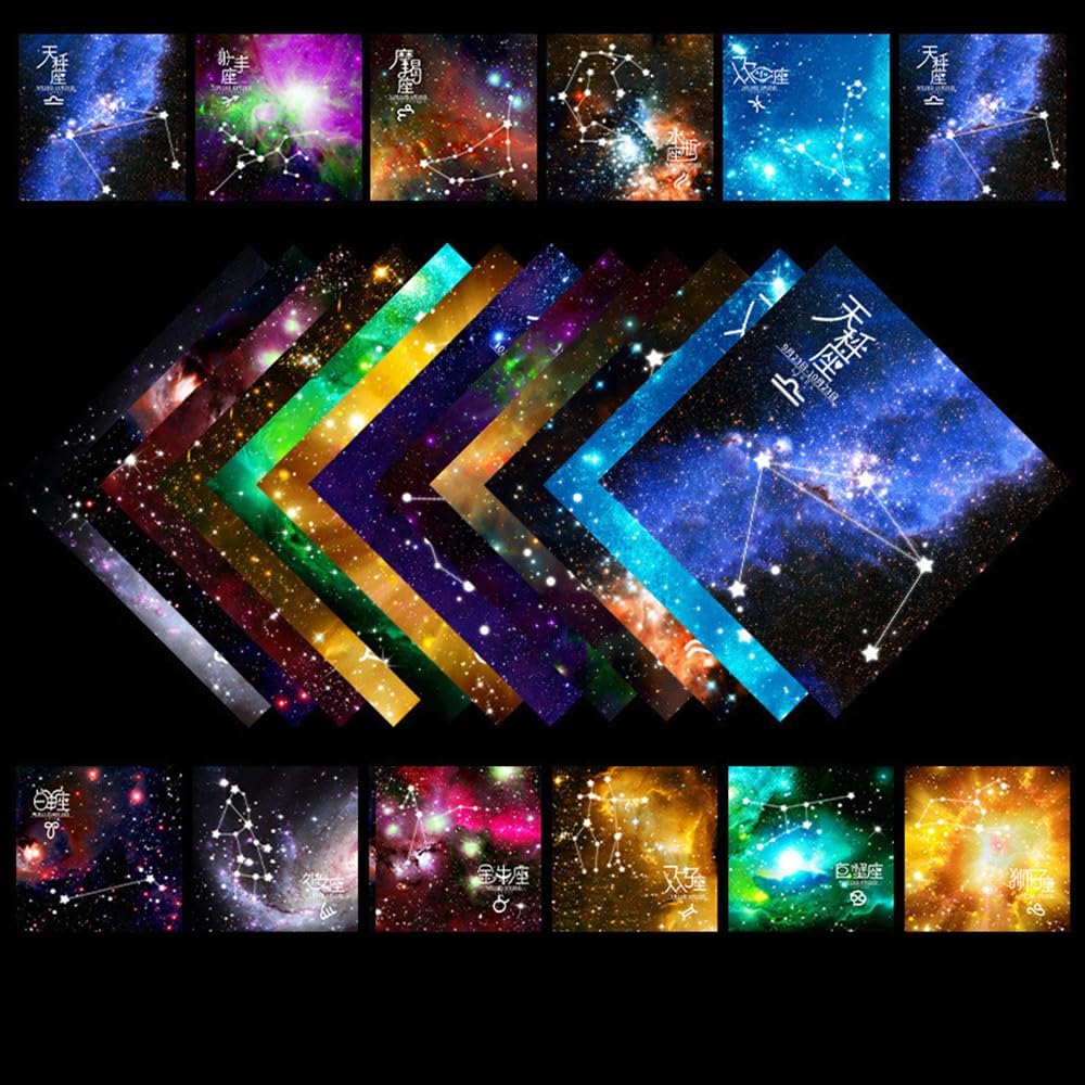 Amazon.com : 100 Sheets 6x6 Inch Double Sided Origami Paper, 12 Vibrant ...