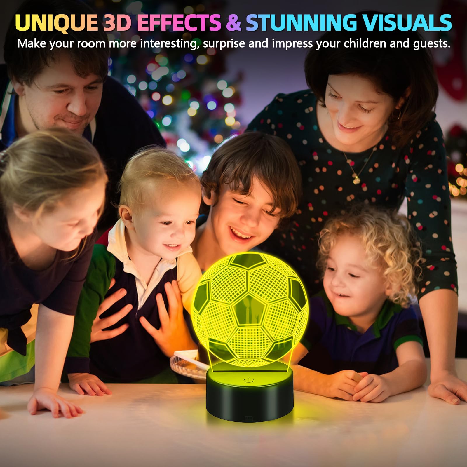 3d Night Lights Football 3D Football Night Light – 7 Color Changing