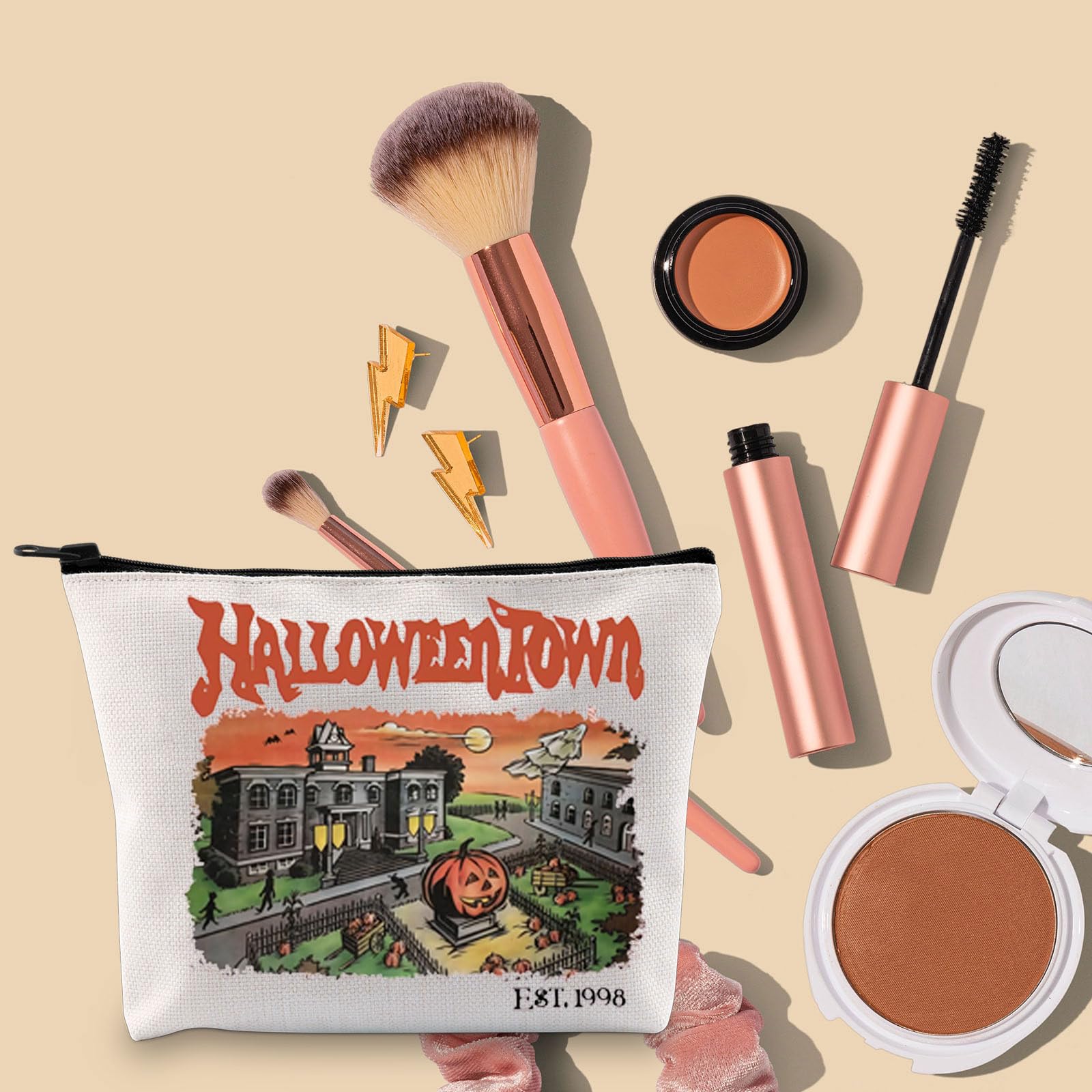 Snapklik.com : TOBGBE Funny Pumpkin Makeup Bag Halloweentown Est 1998 ...