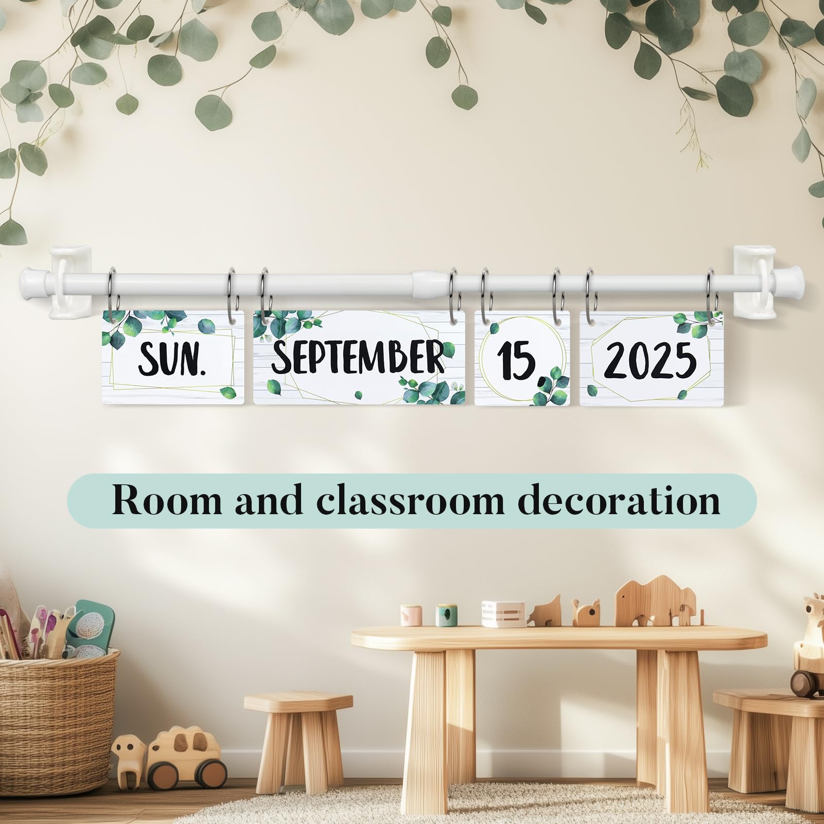 Snapklik.com : Flip Calendar For Classroom, Greenery 54 Cards Calendar ...