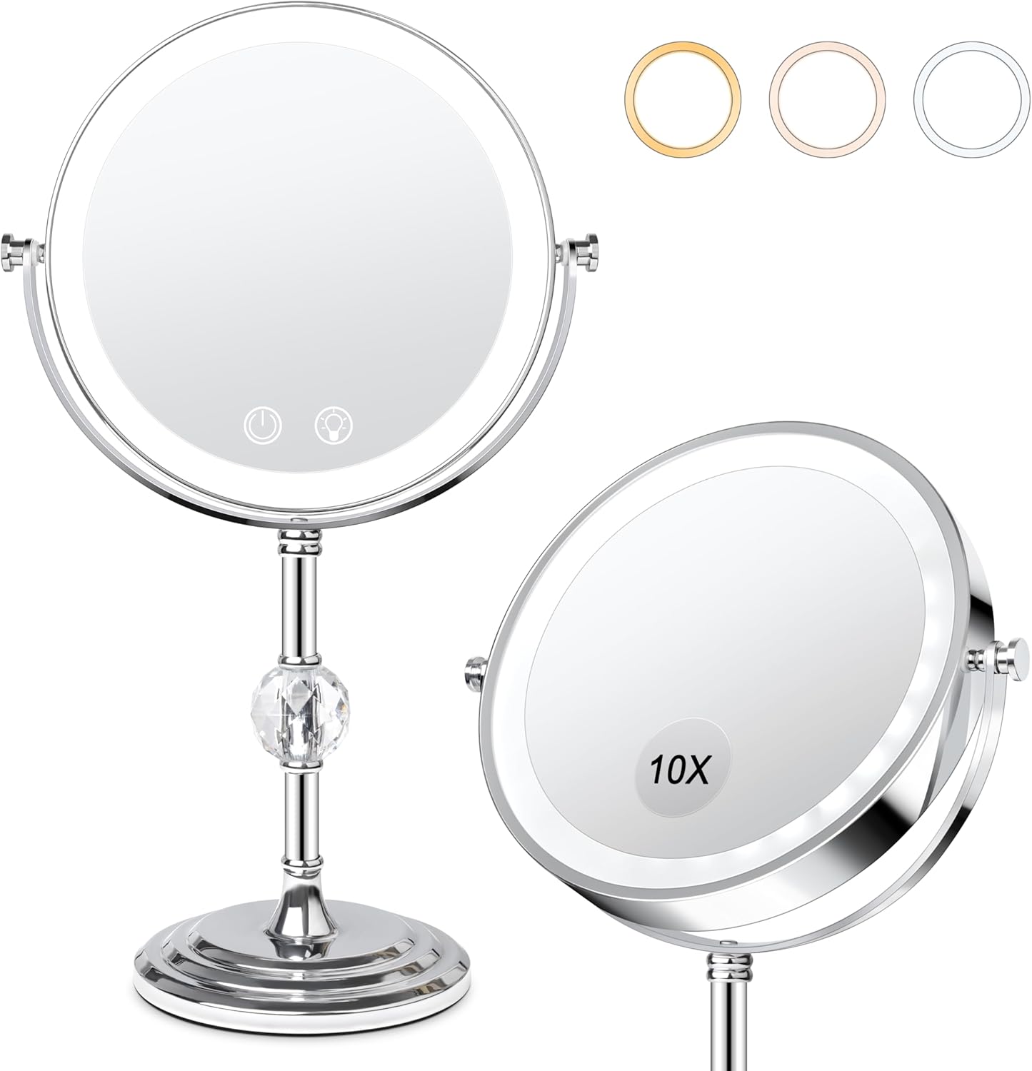 Amazon.com - Telihopin Lighted Makeup Mirror, Brightness Adjustable ...