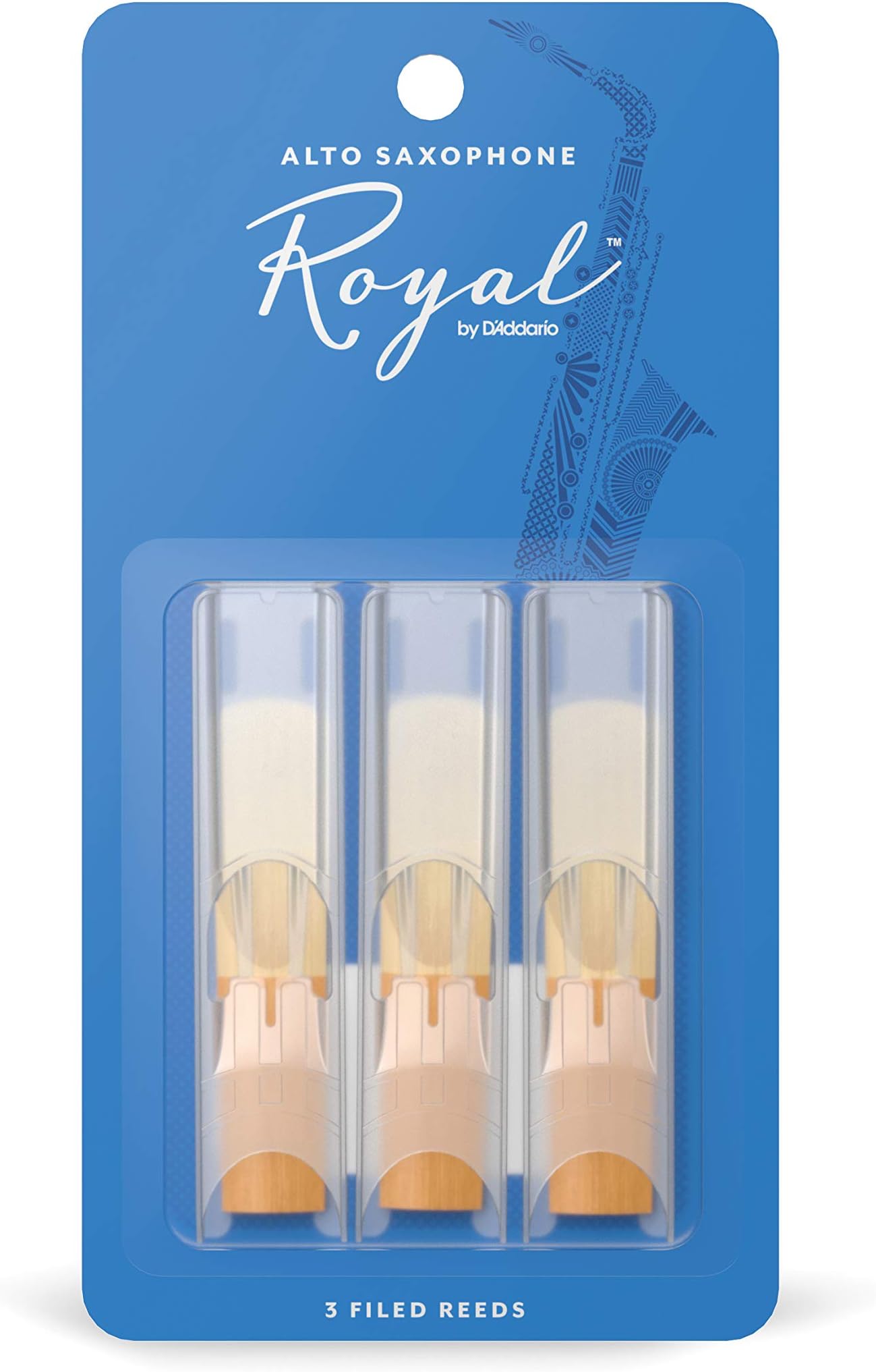 D'Addario Woodwinds Royal Saxophone Reeds - Alto Sax Reeds with Strong ...