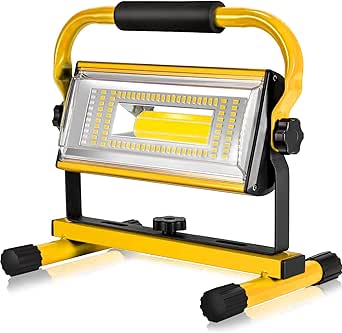 CSNDICE 100W Rechargeable Work Light, 8000LM LED Work Light, IP65 ...