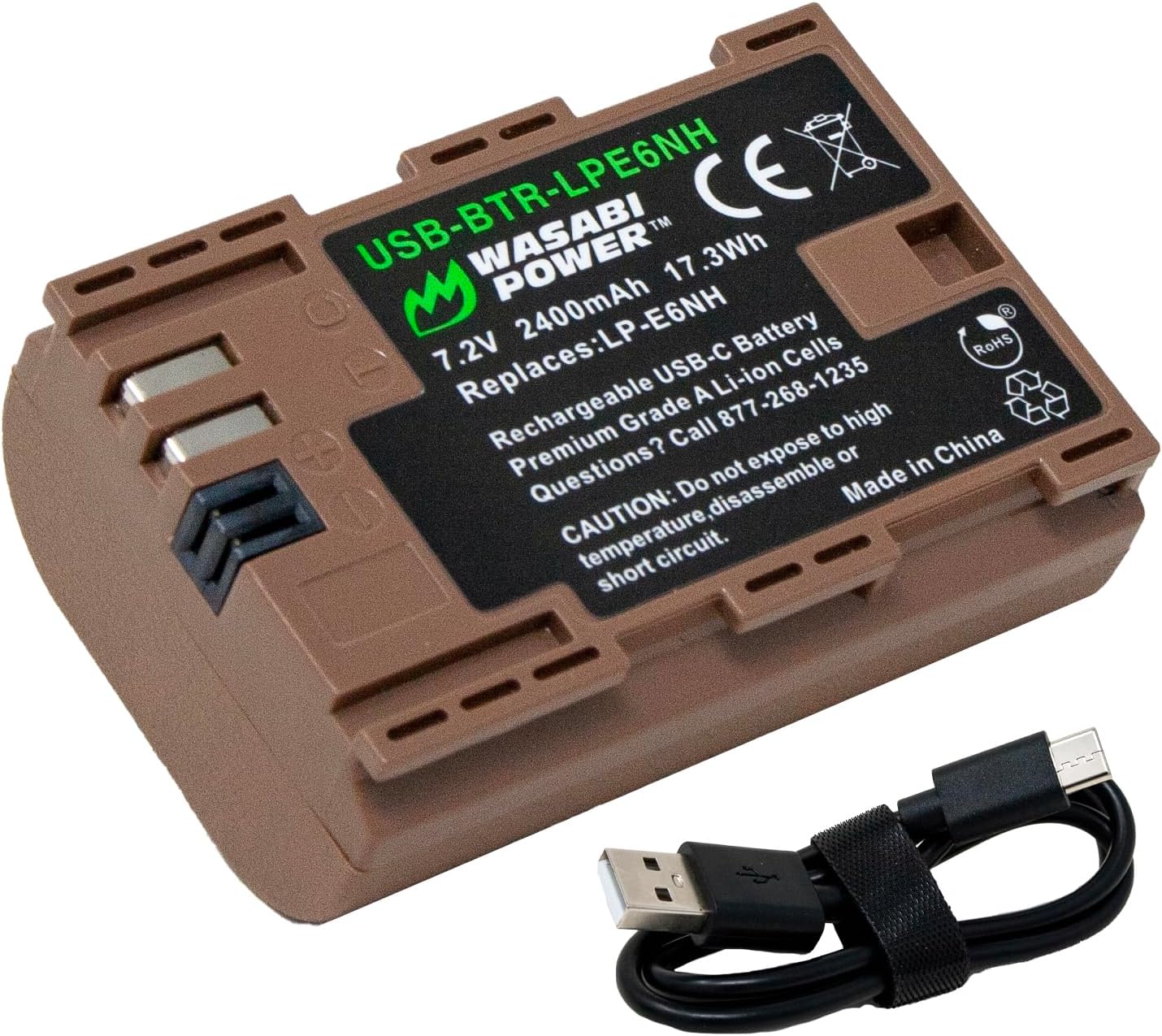 Amazon.com : Wasabi Power USB Battery (Ginger Series) LP-E6NH ...