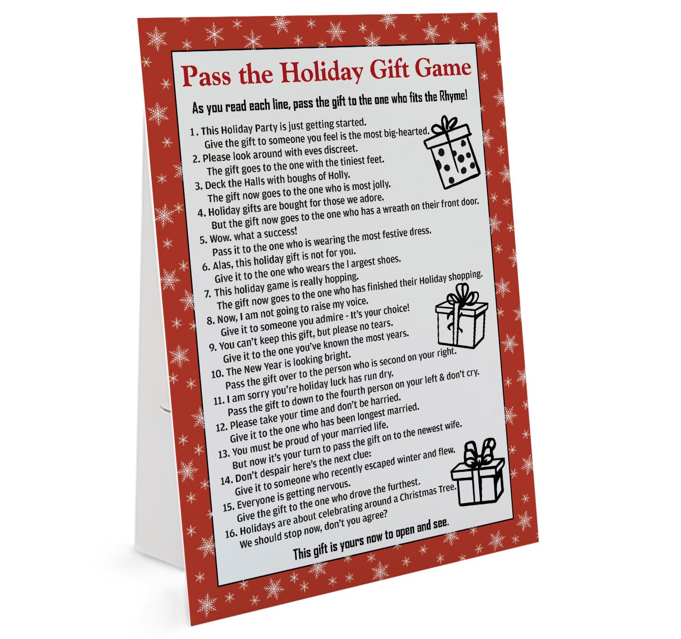 Snapklik.com : Christmas Pass The Gift Game Standing Sign, Pass The ...